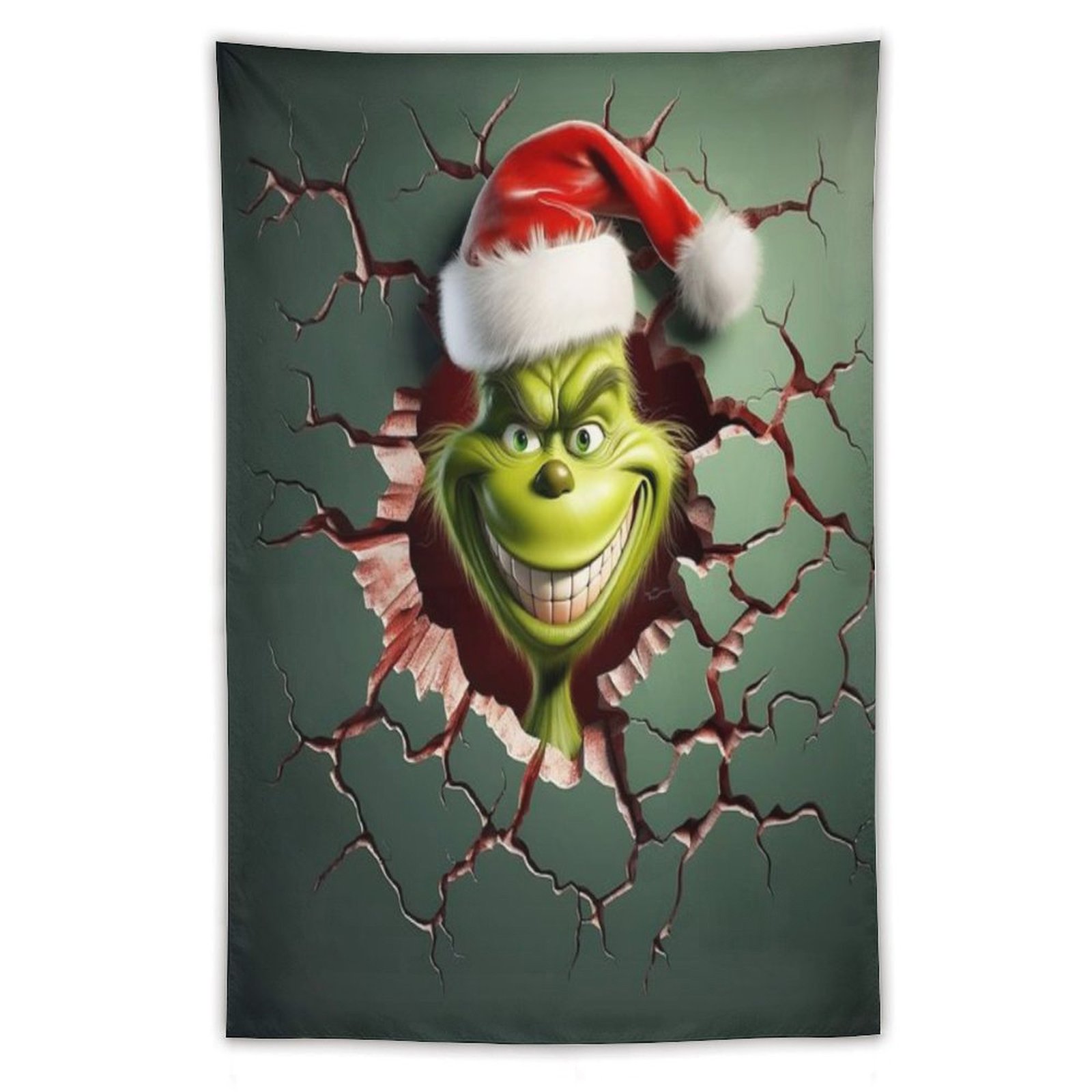 Grinch Grinch Christmas Decorations Tapestry Gift Wall Hanging Backdrop ...