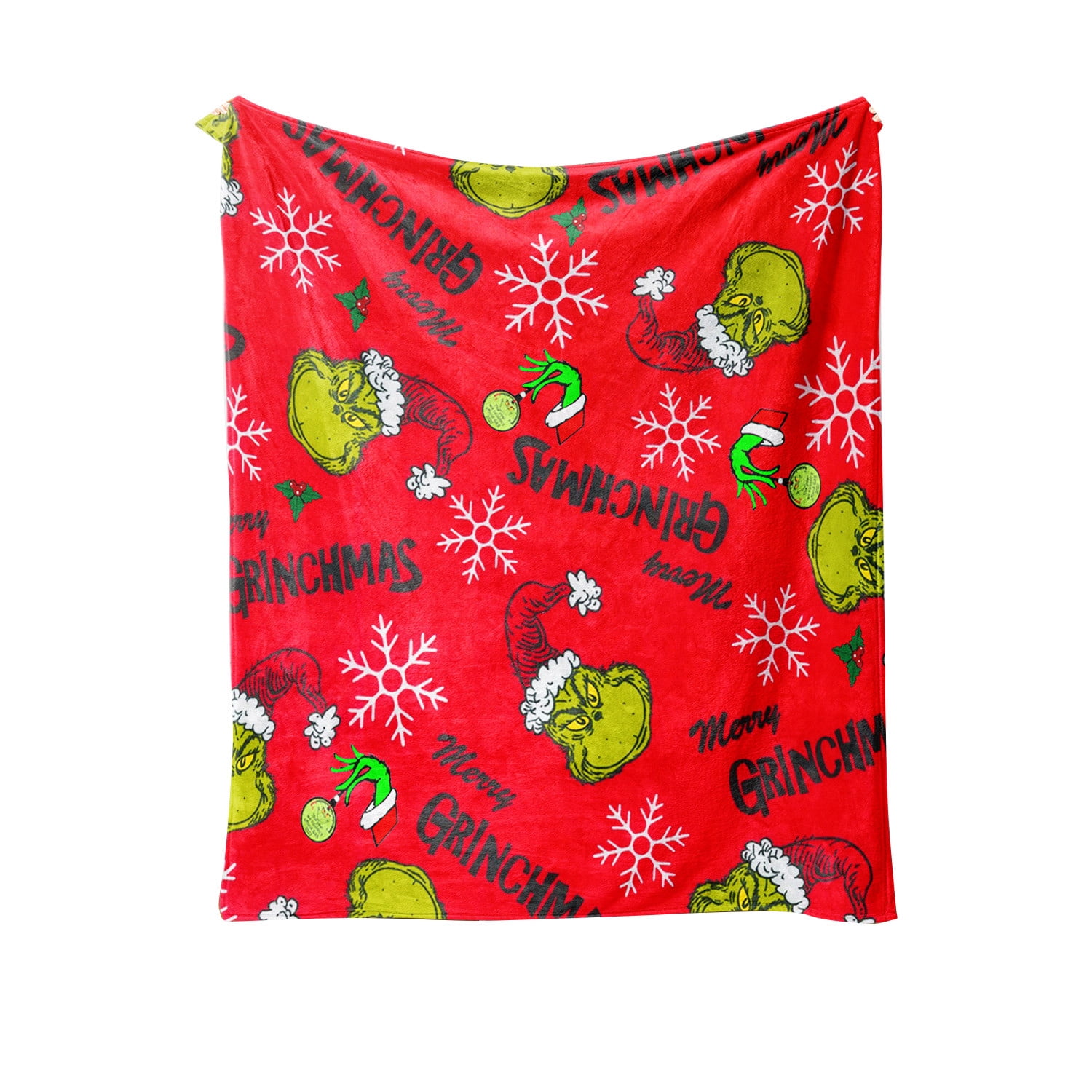 Grinch Christmas Decorstion, Christmas Blanket Green Super Soft Flannel ...