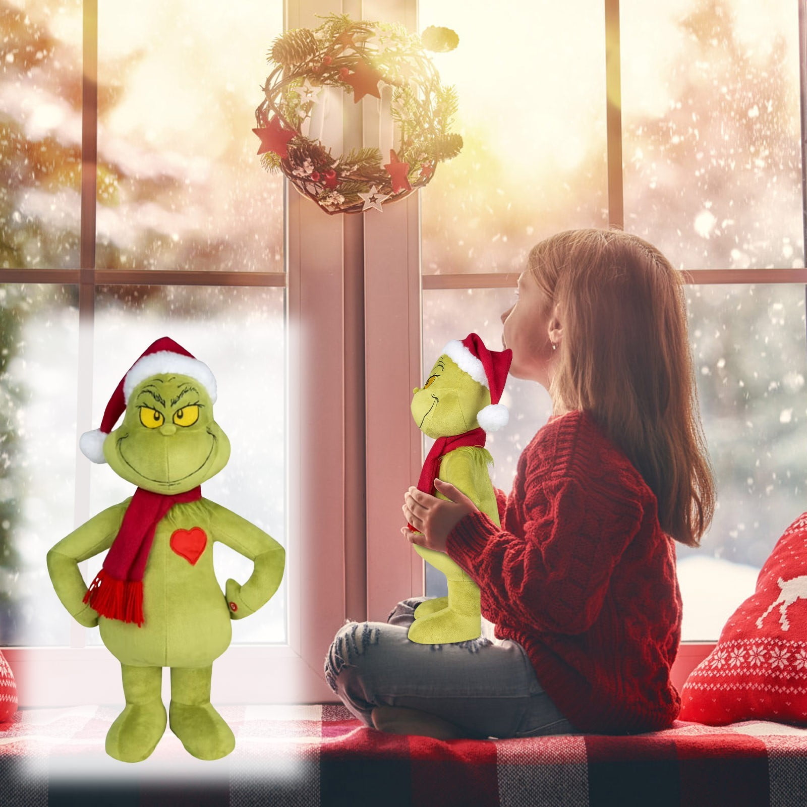 Grinch Christmas Doll Emotion Plush Stuffed Animals Plushies Birthday ...