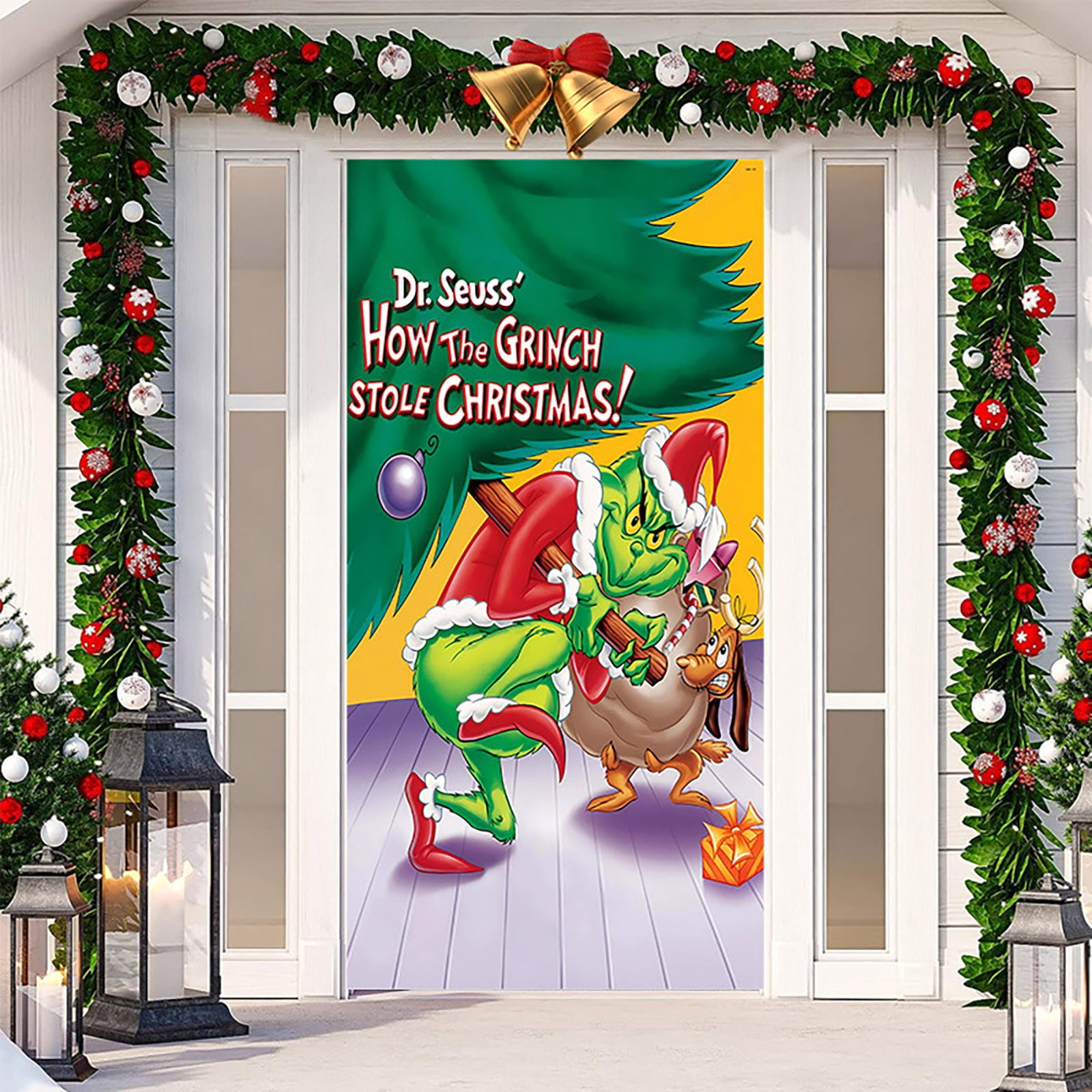 Grinch Christmas Door Cover & Banner Welcome to Grinch Door Cover ...