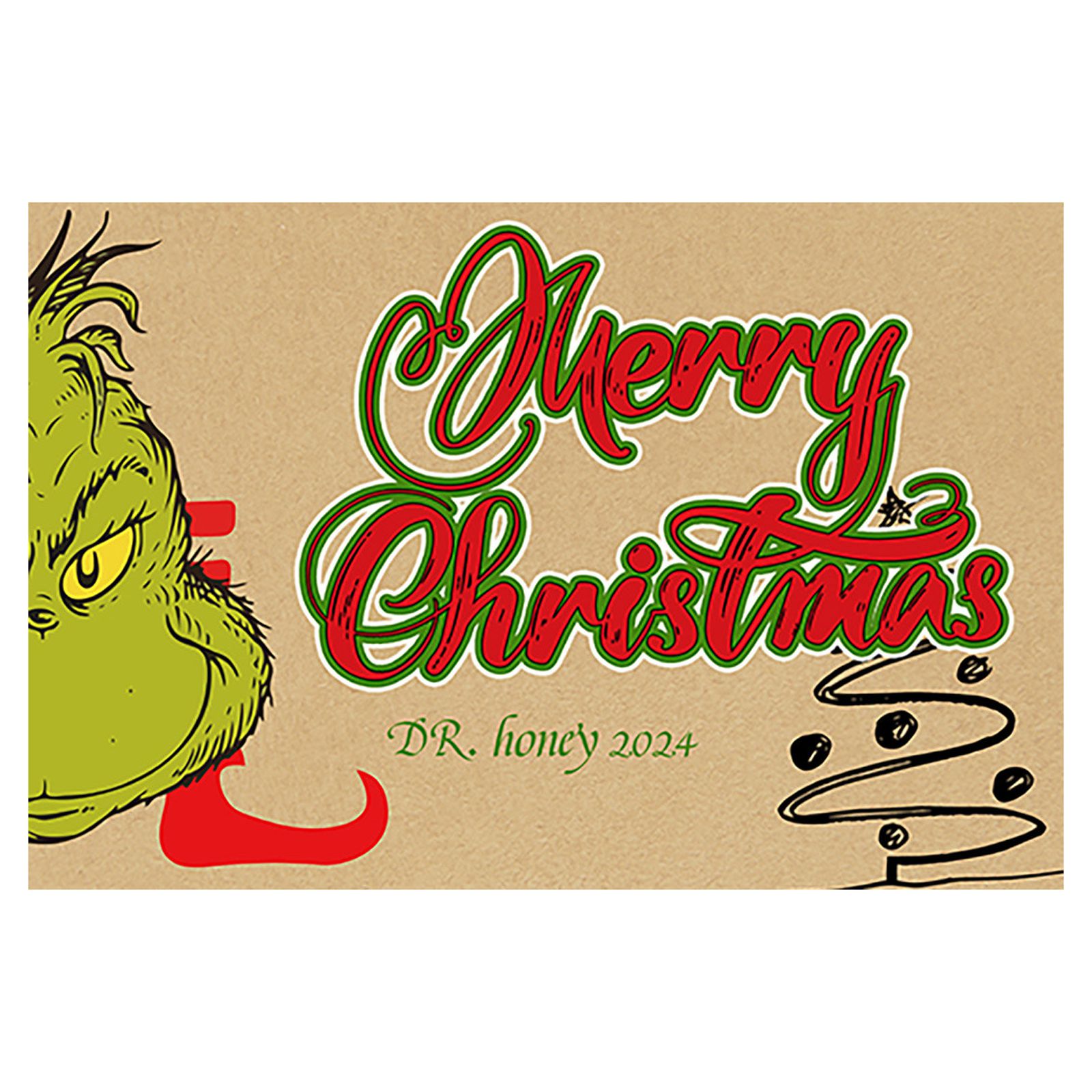 Grinch Christmas Doormat With Unique Monsters Pattern For Christmas ...