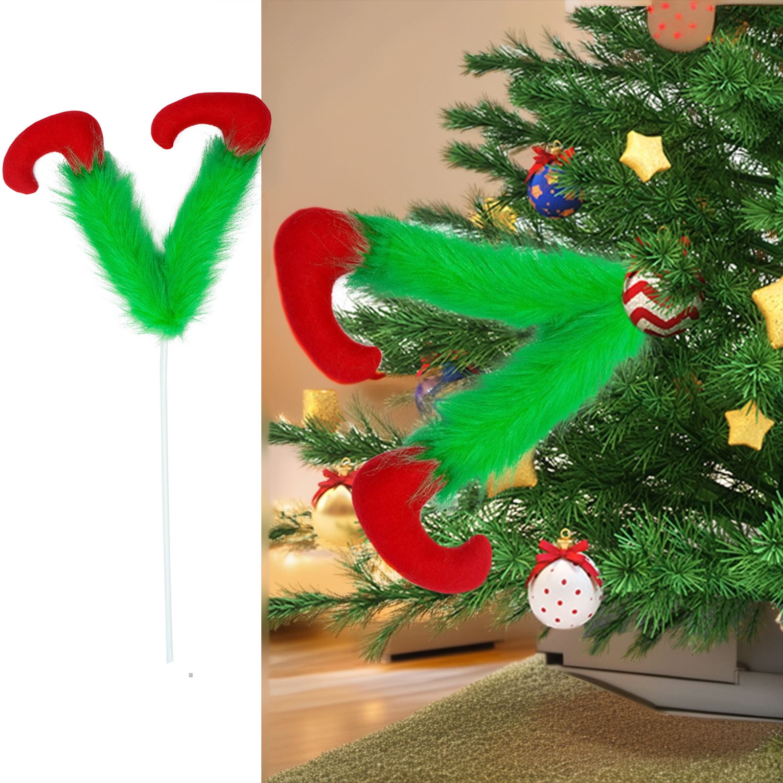Grinch Christmas Elves Legs Tree Decoration Funny Christmas Ornaments ...