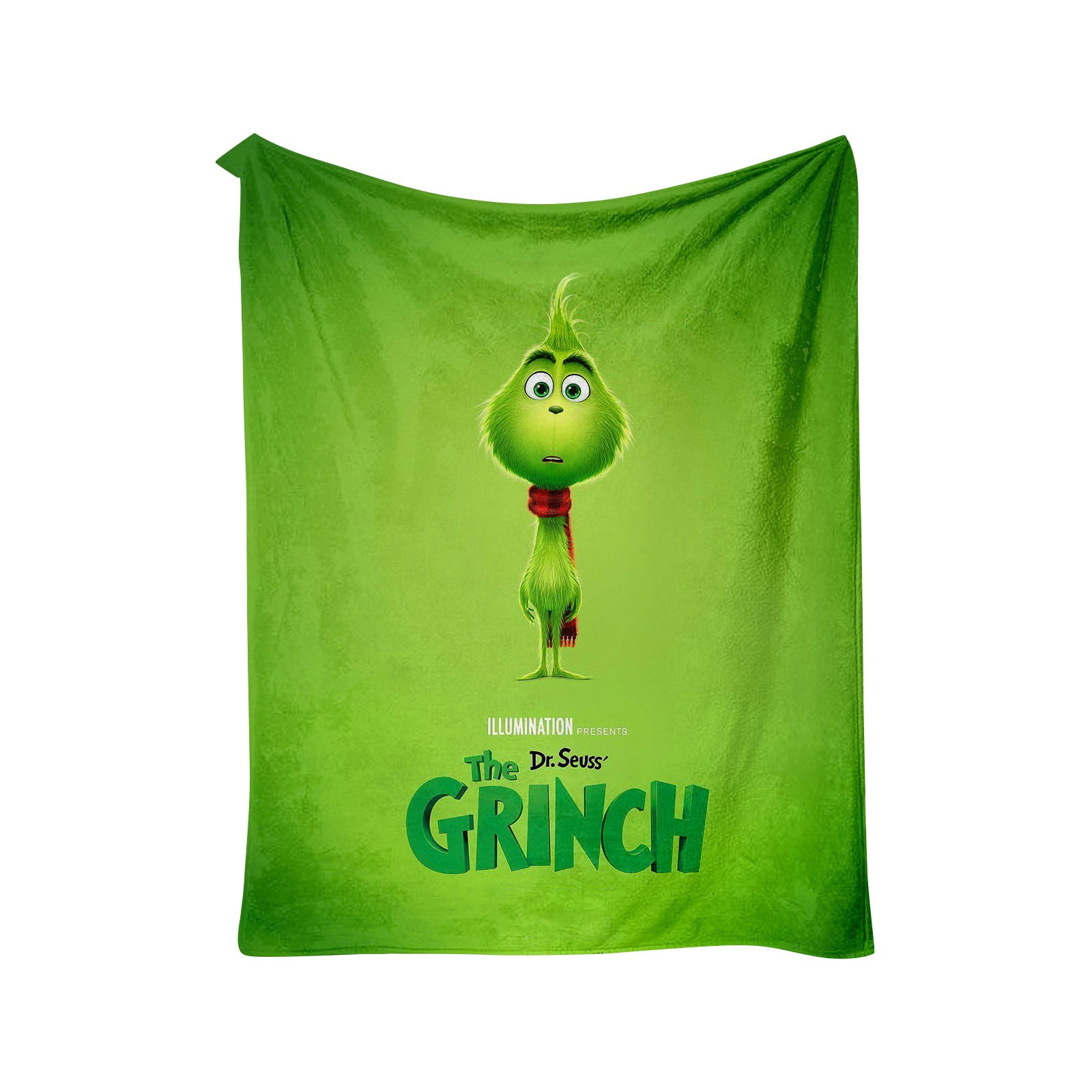 Grinch Christmas Festive Holiday Fleece Blanket Cartoon Characters ...