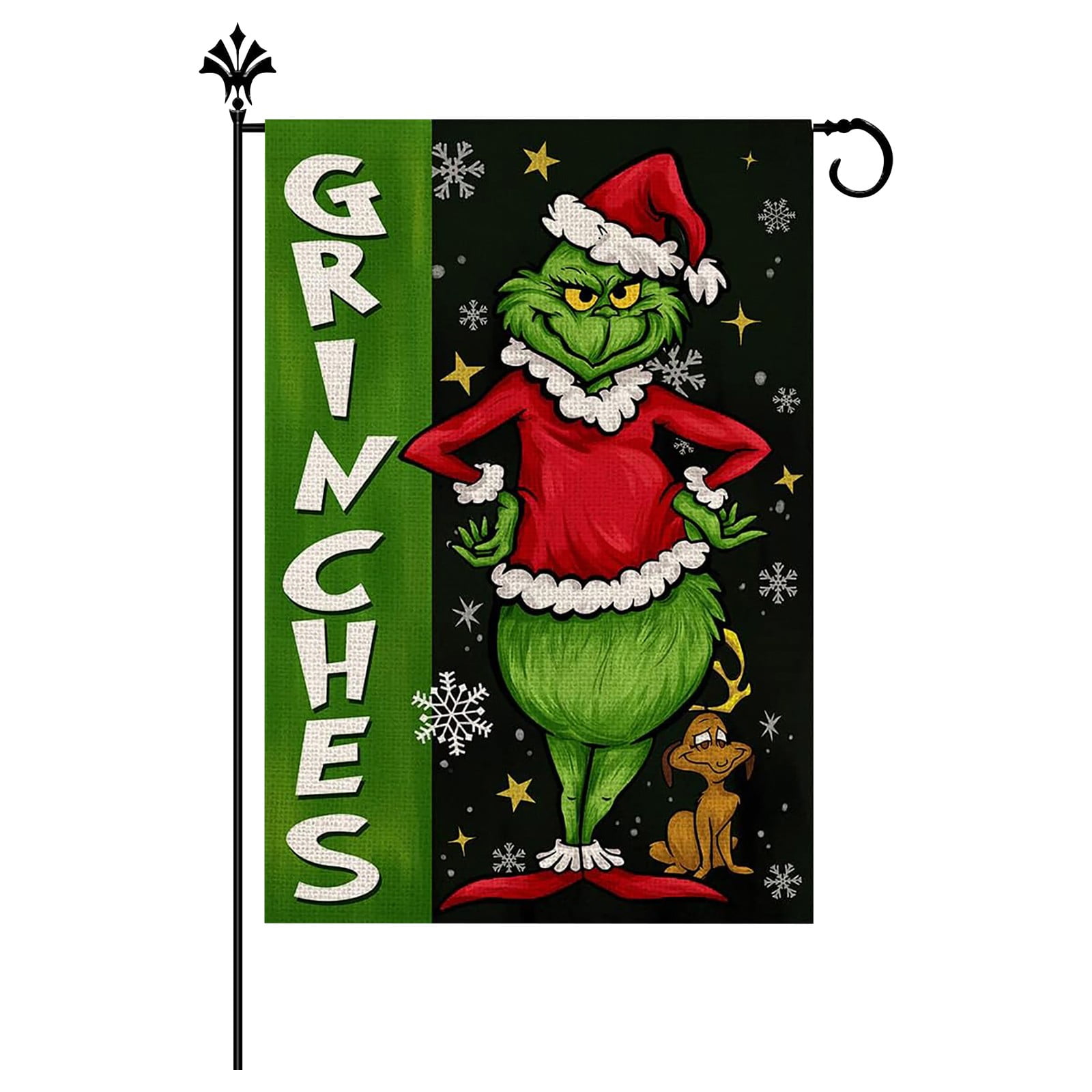 Grinch Christmas Garden Flag, Double-Sided Design With Detailedgrinch ...