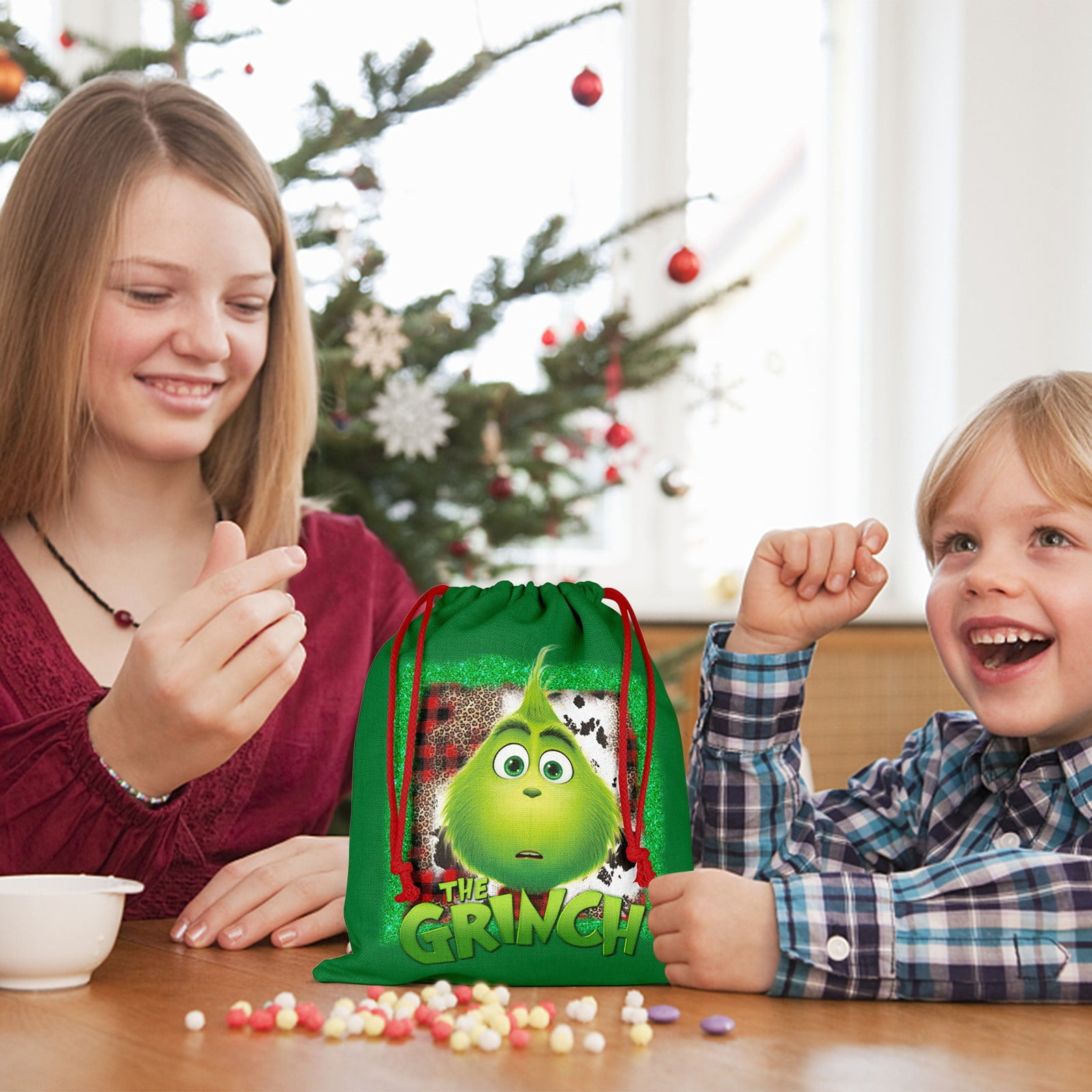 Grinch Christmas Gift Bags Present Sack | Grinch Multipurpose Christmas ...