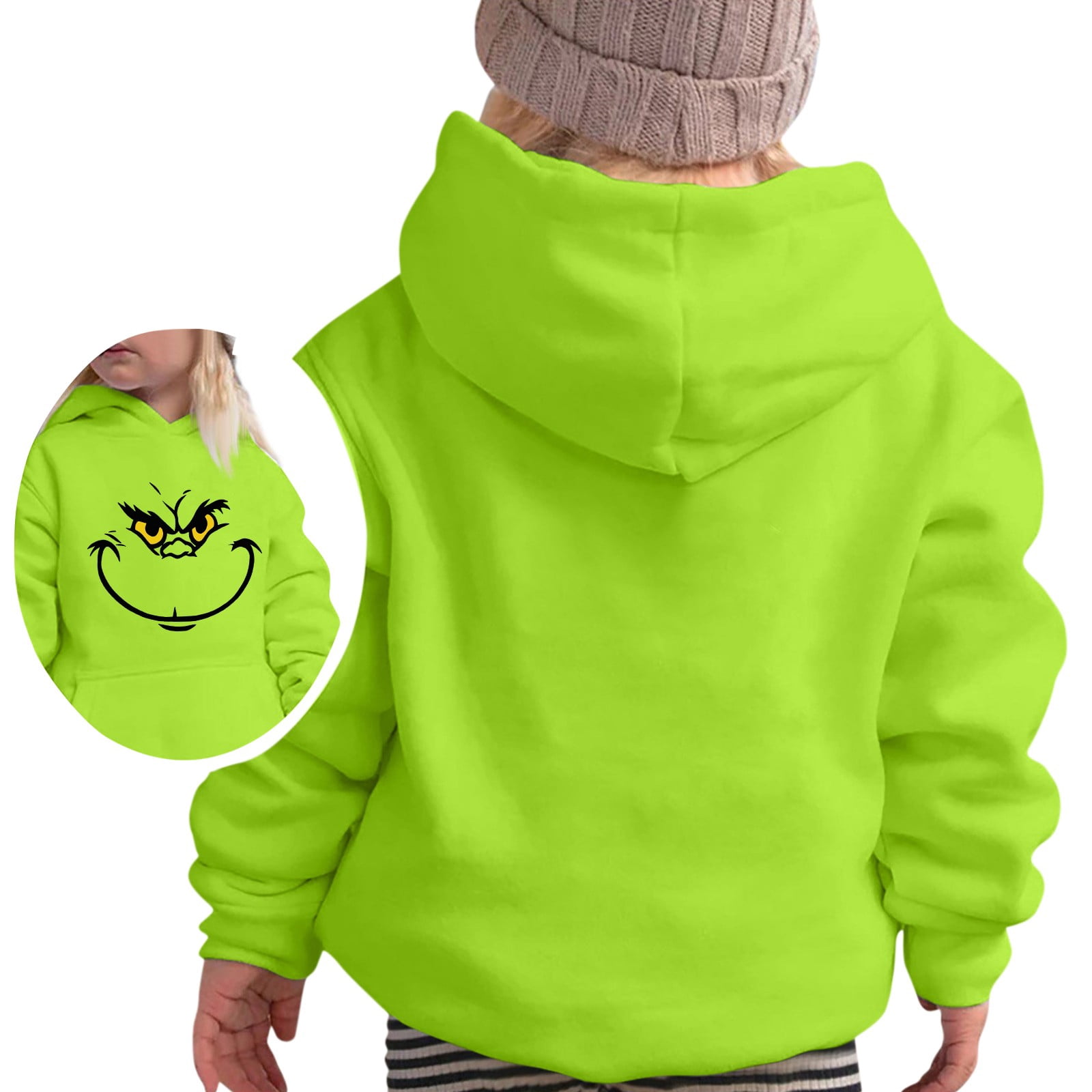 Grinch! Christmas Green Hoodie, Merry Grinchmas Hoodie Kids Cozy Green ...