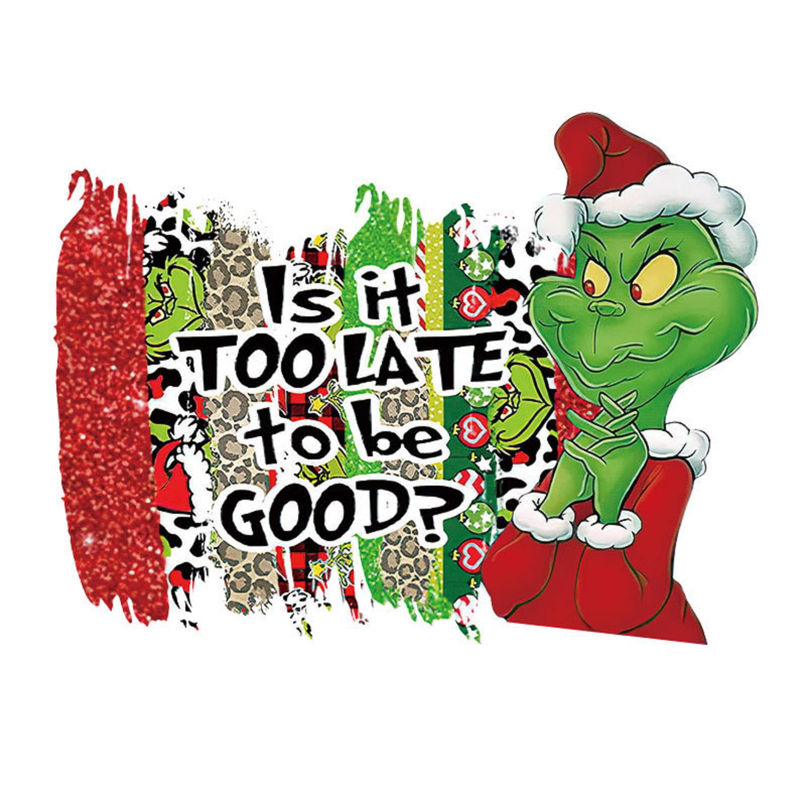 Grinch Christmas Greentown Hot Stamping Pattern Clothing Printing Hot ...