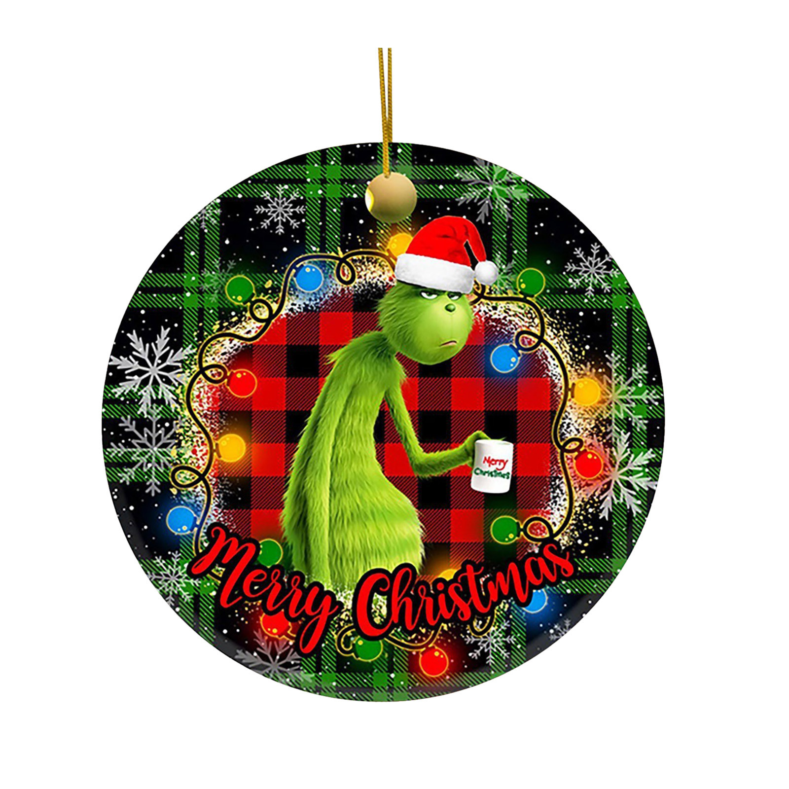 Grinch Christmas Hanging Ornaments Grinch-Themed With 12 Different ...