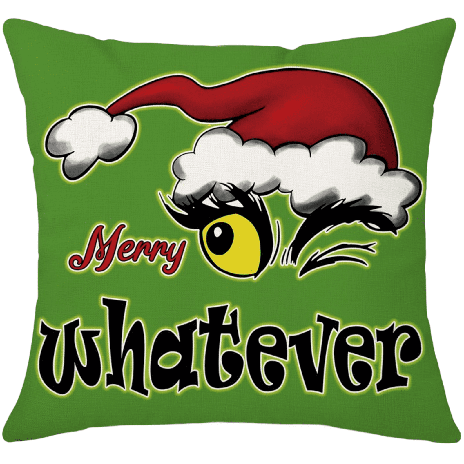 Grinch Christmas Happy Throw Pillow Cover, 18X18 Inchgrinch-Themed ...