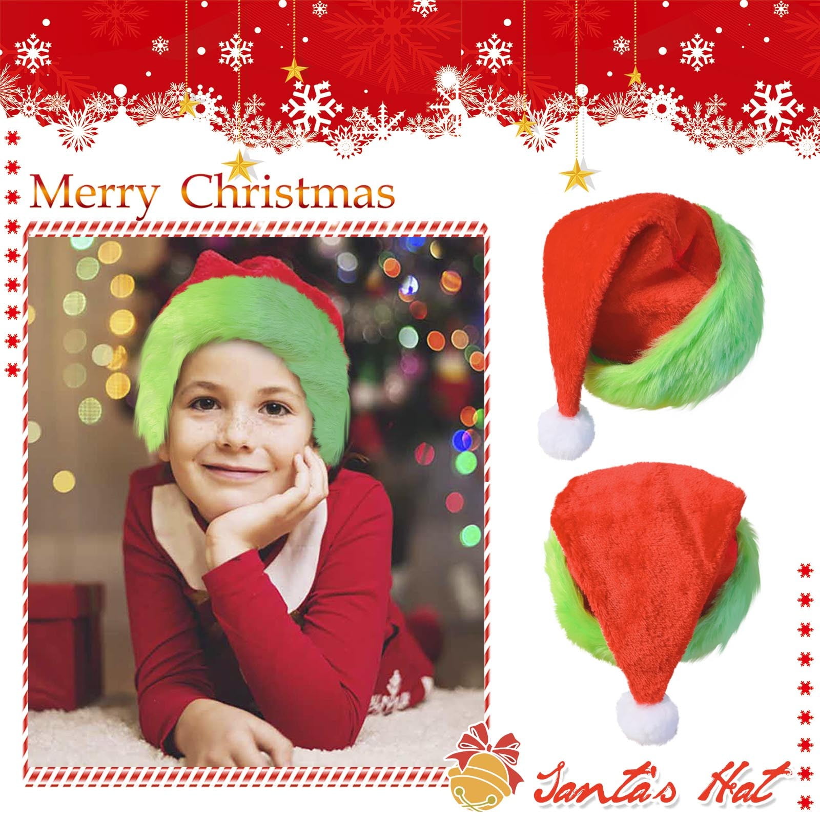Grinch Christmas Hat the Grinch Stole Christmas 16.5" Grinch Furry Hat ...