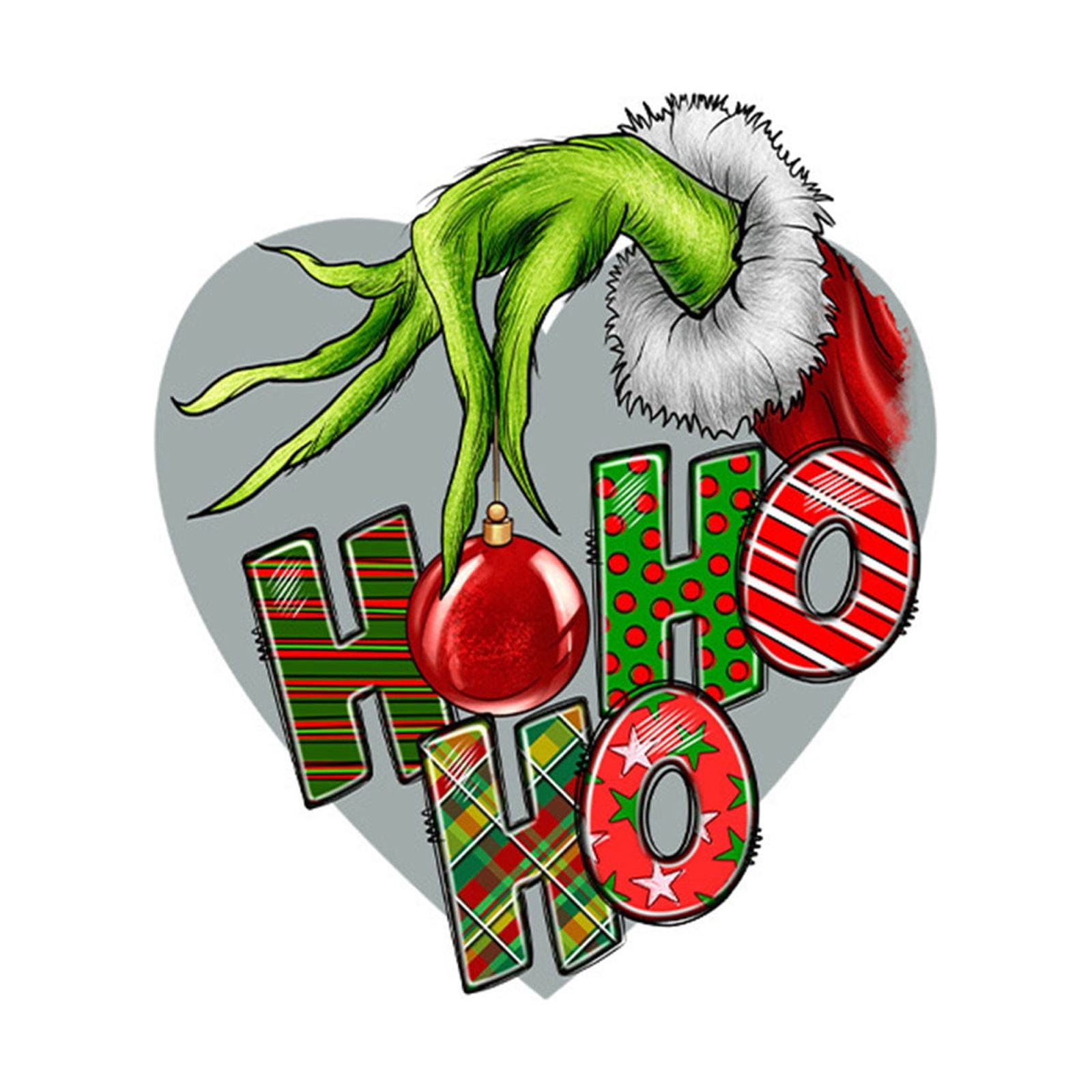 Grinch Christmas Iron On Transfer Heat Transfer Design Sticker For Diy ...