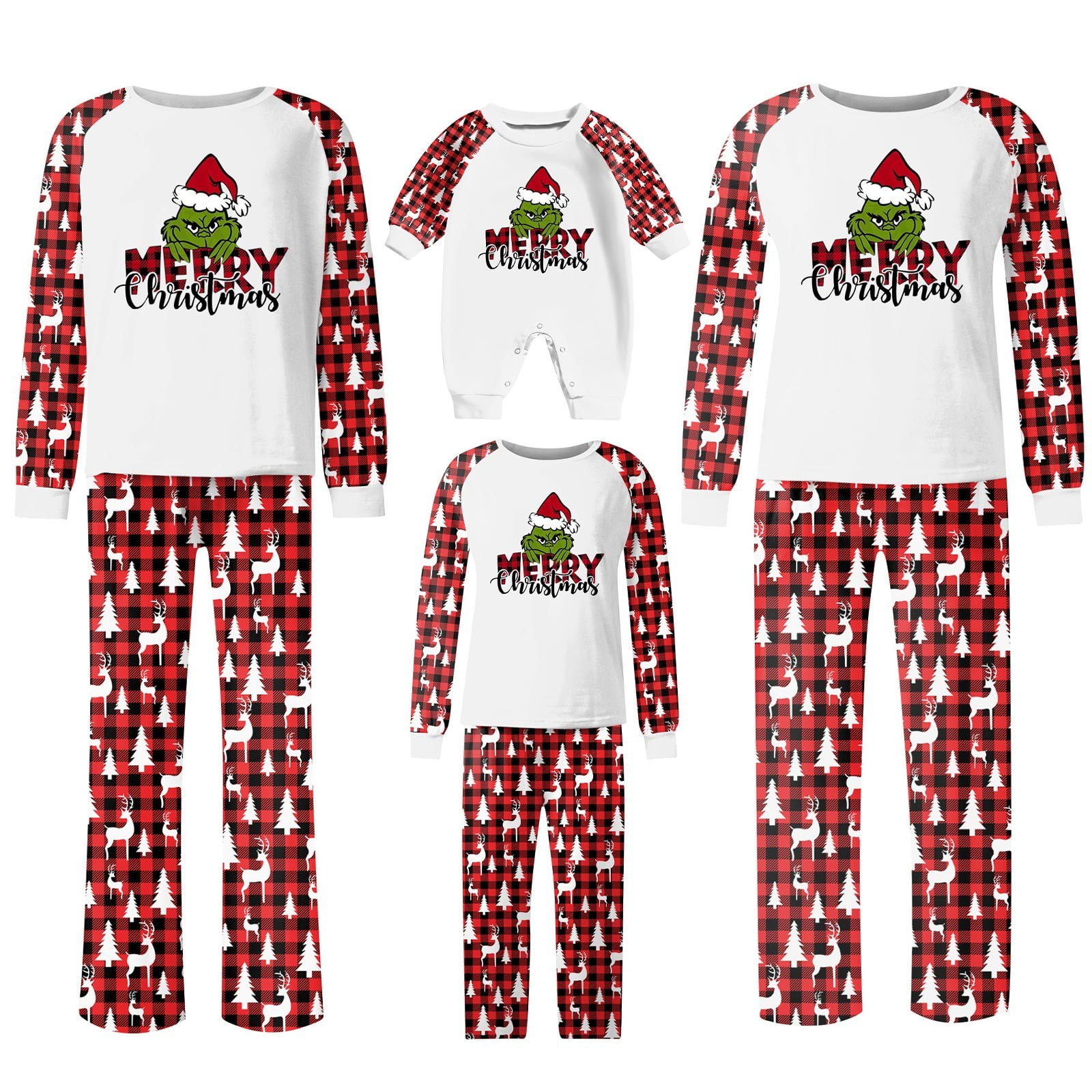 Grinch Christmas Pajamas Holiday Christmas Pajamas Family Matching Pjs ...