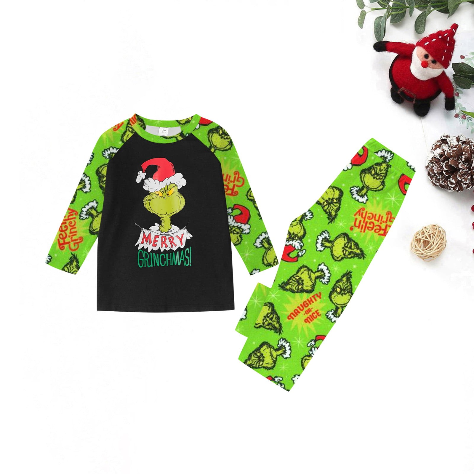 Grinch Christmas Pajamas for Kids, Matching Family Christmas Grinch Pajamas Sets, Grinch ...