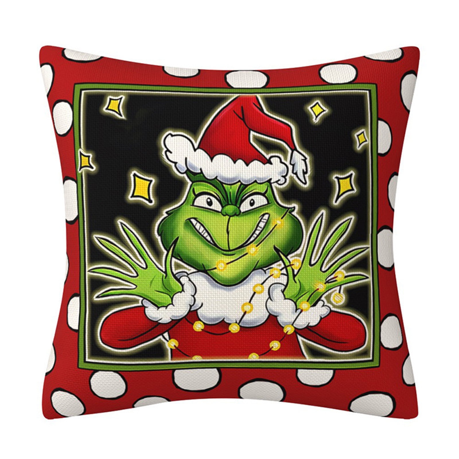 Grinch Christmas Pillow Covers 18X18 Inch Cushion Cover With Hidden ...