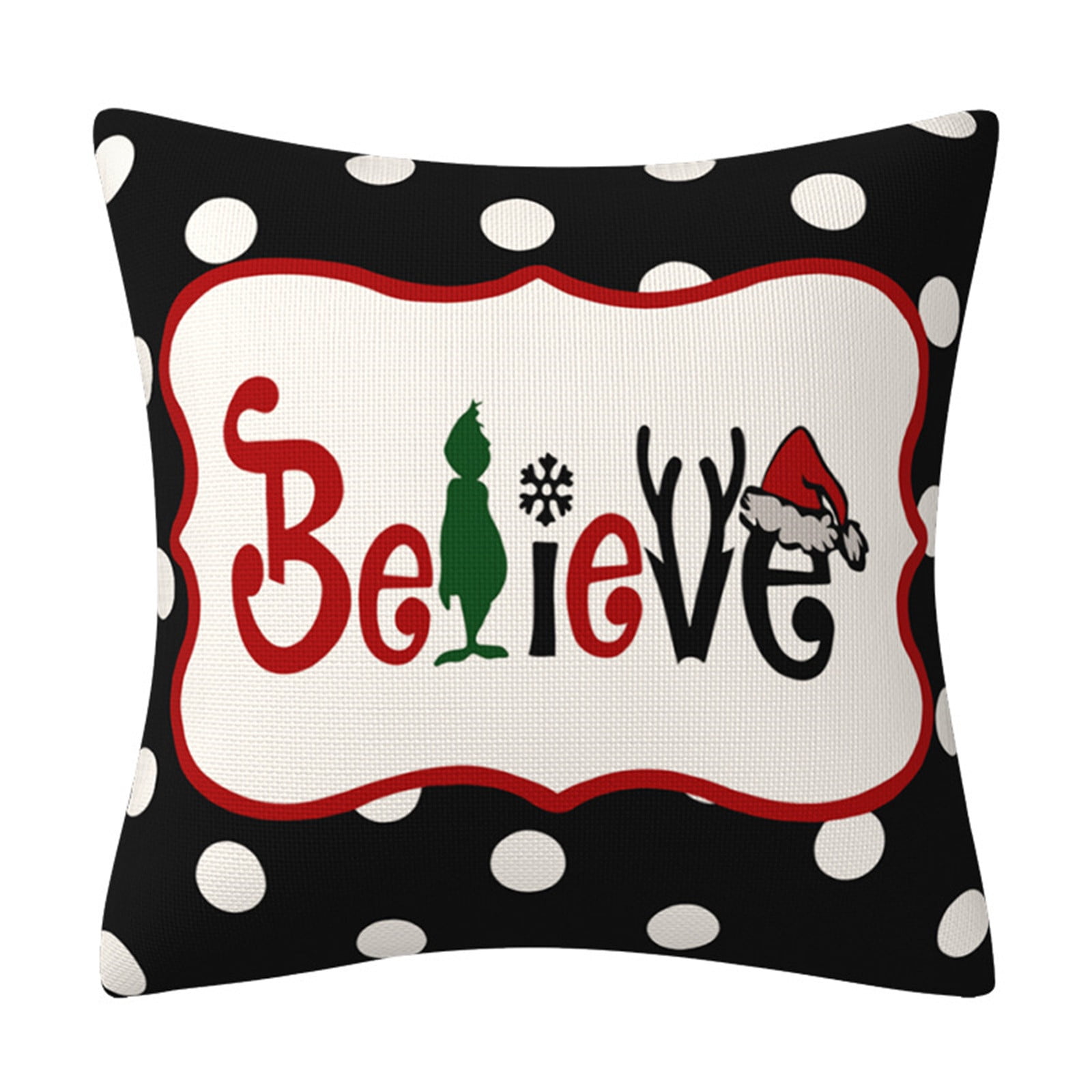Grinch Christmas Pillow Covers 18X18 Inch Cushion Covers With Hidden ...