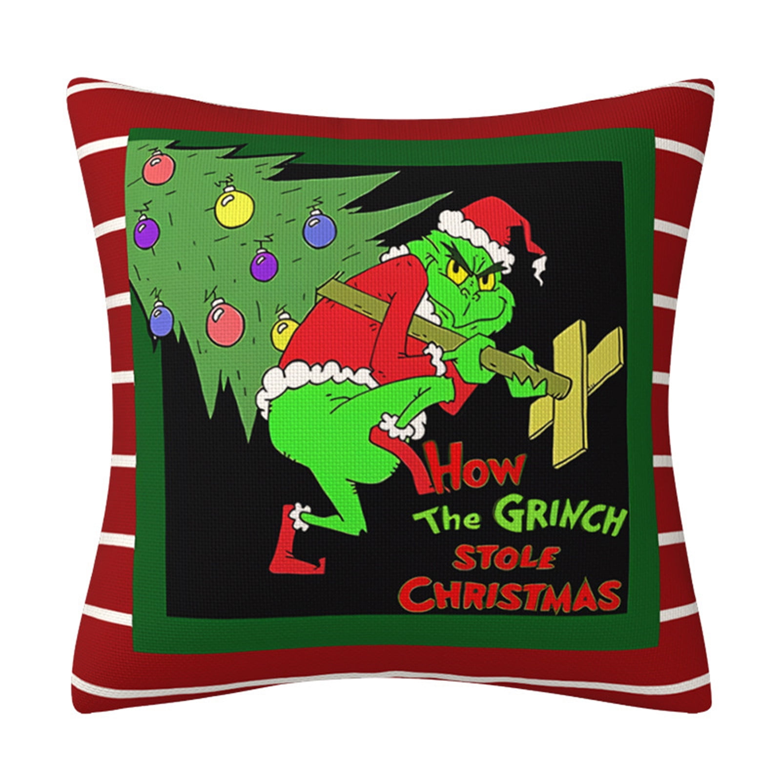 Grinch Christmas Pillow Covers, Hidden Zipper And Superior Digital ...