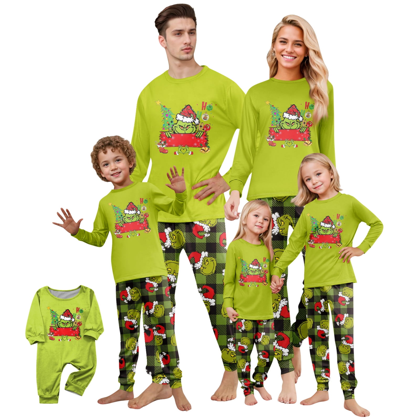 Grinch Christmas Print Parent-Child Festival Leisure Clothing Parent ...