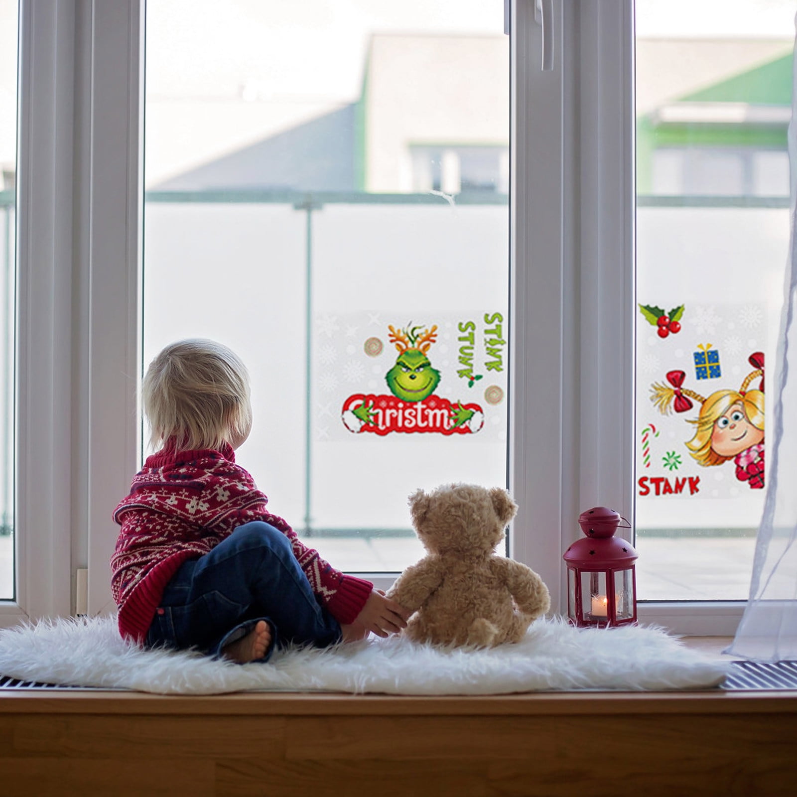 Grinch Christmas Sticker,Grinch Stickers,Grinch Christmas Window Clings ...