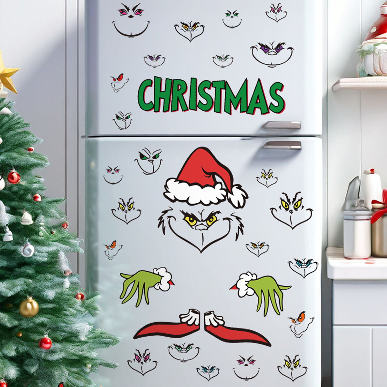 Grinch Christmas Sticker,Grinch Stickers,Grinch Window Clings,Grinch ...