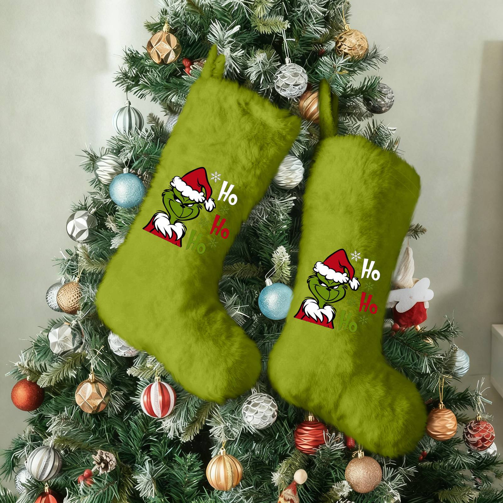 Grinch Christmas Stockings, Grinch Tree Decorations, Grinchs Christmas ...
