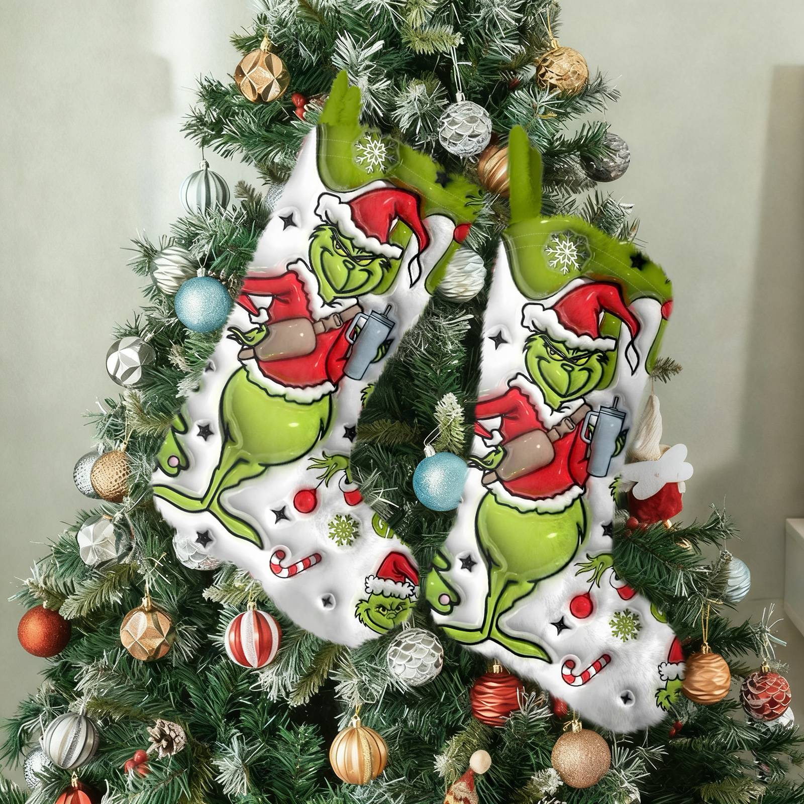Grinch Christmas Stockings, Grinch Tree Decorations, Grinchs Christmas ...