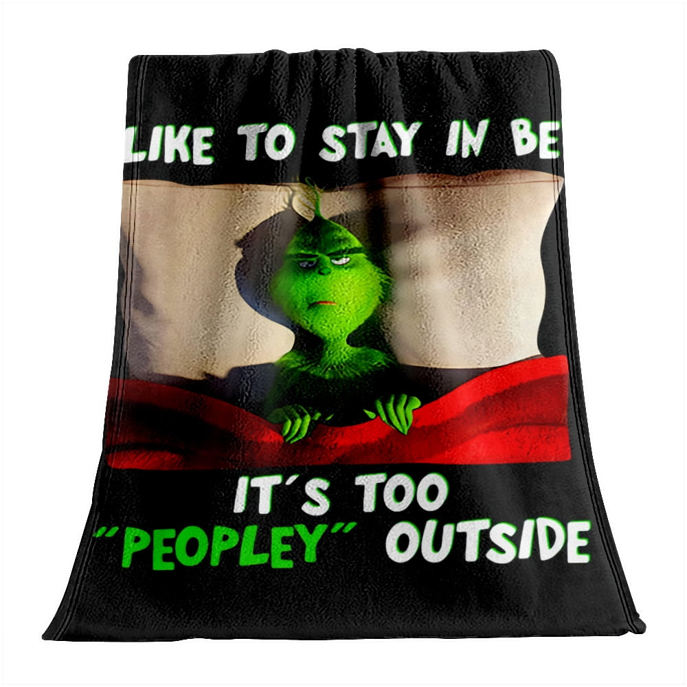Grinch Christmas Throw Blanket, Fleece Flannel Holiday Blankets and ...