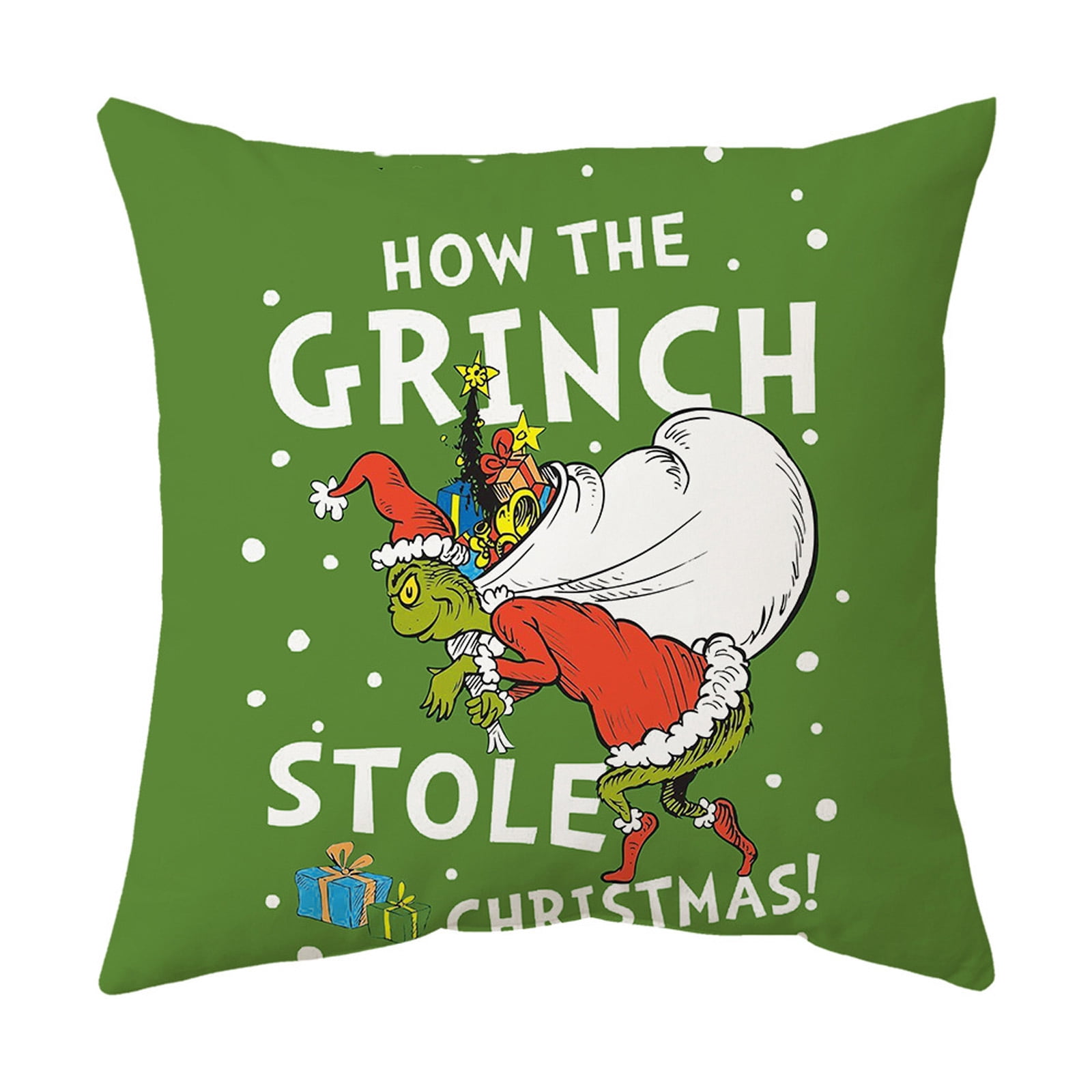 Grinch Christmas Throw Pillow Cover With The Grinch,Grinch Ornaments ...