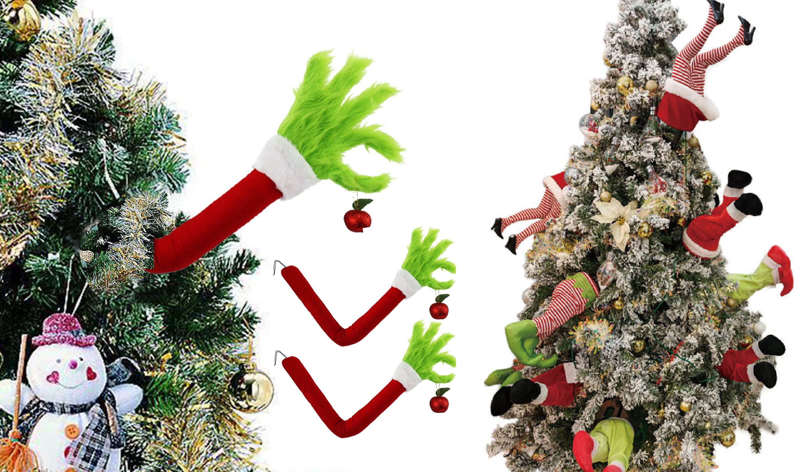 Grinch Christmas Tree Decoration,Furry Grinch Arm/Legs for Christmas ...