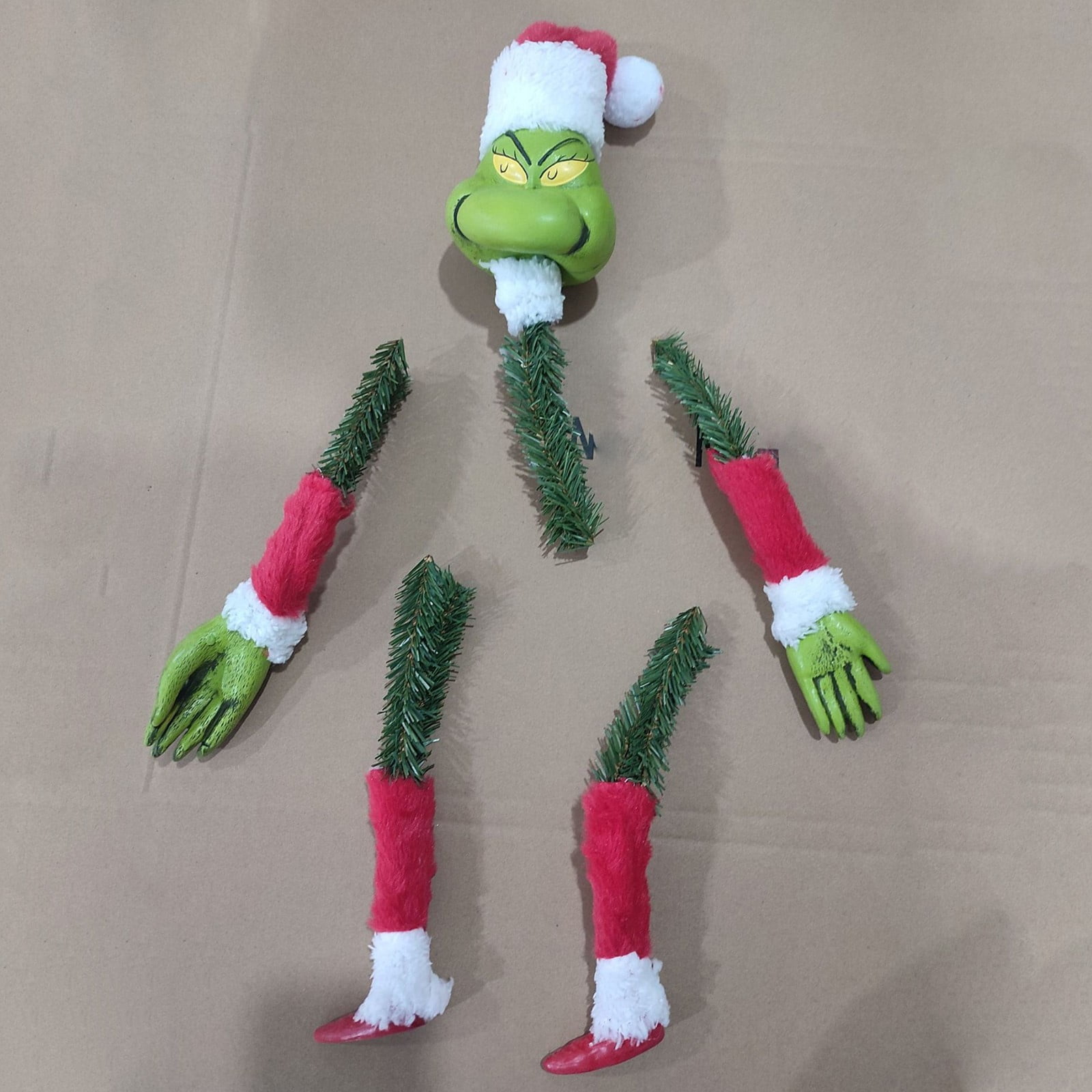 Grinch Christmas Tree Decoration, Head, Arms And Legs For Christmas ...