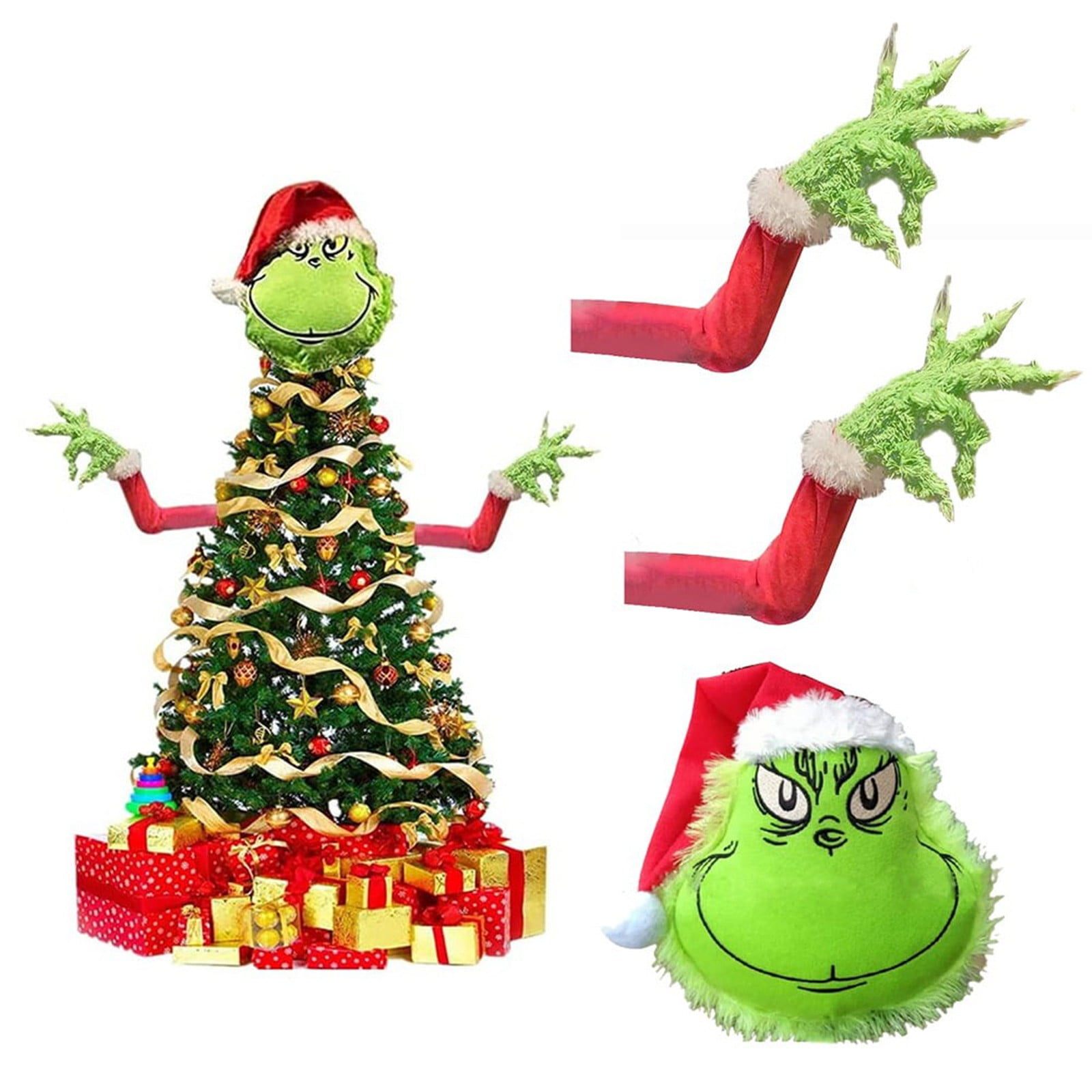 Grinch Head And Hands For Christmas Tree
