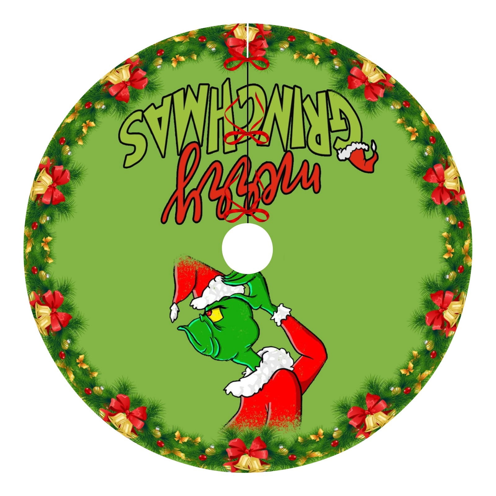 Grinch Christmas Tree Skirt Collar With Exclusive Design And Eye ...