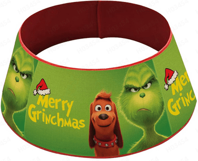 Grinch Christmas Tree Skirt Collar, Grinch Stink Stank Stunk Fabric ...