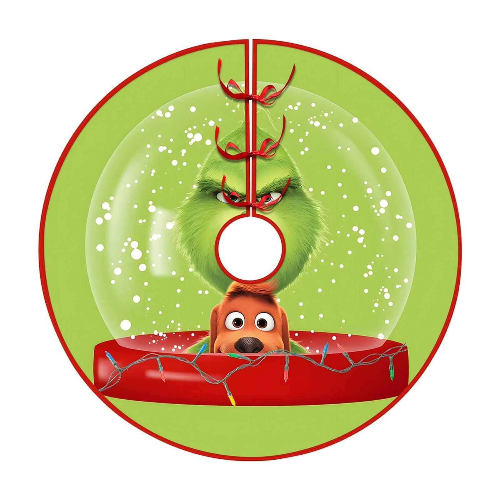 Grinch Christmas Tree Skirt, Festive Design With Whimsical Grinch ...