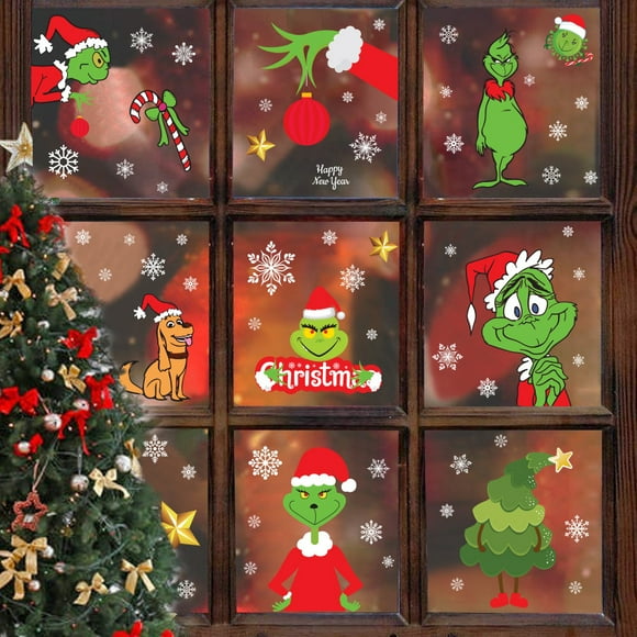 Grinch Window Clings and Holiday Decorations for Christmas Crafting