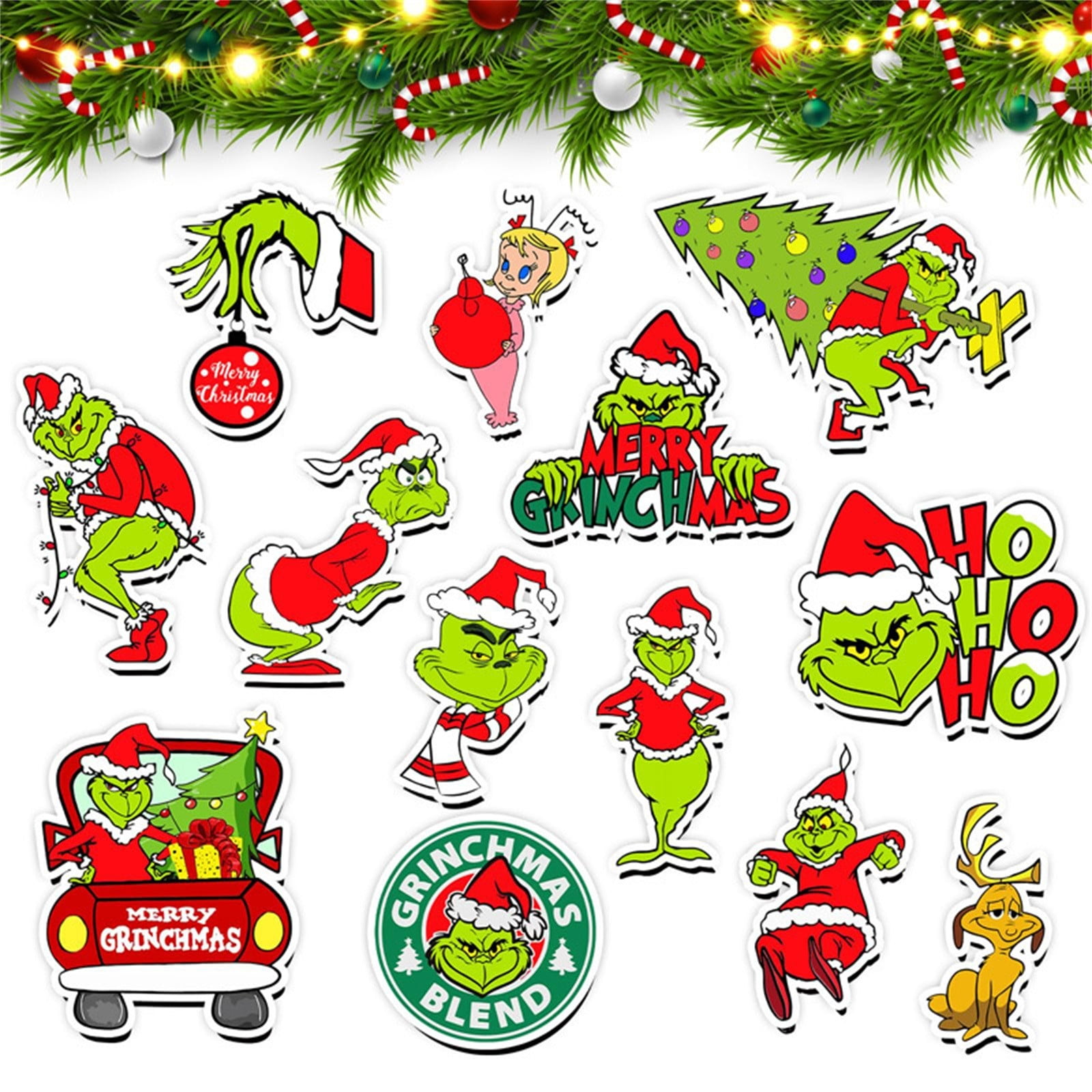 Grinch Christmas Window Clings,Grinch Decals,Grinch Christmas Magnetic ...