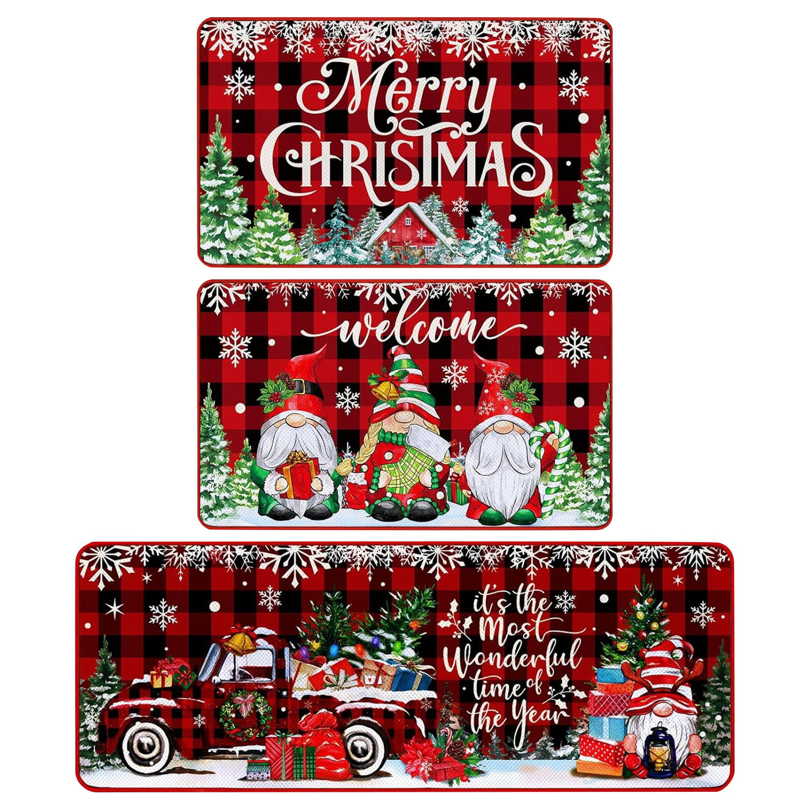 Grinch Christmas decorations Christmas Gnome Welcome Sign Set Festive ...