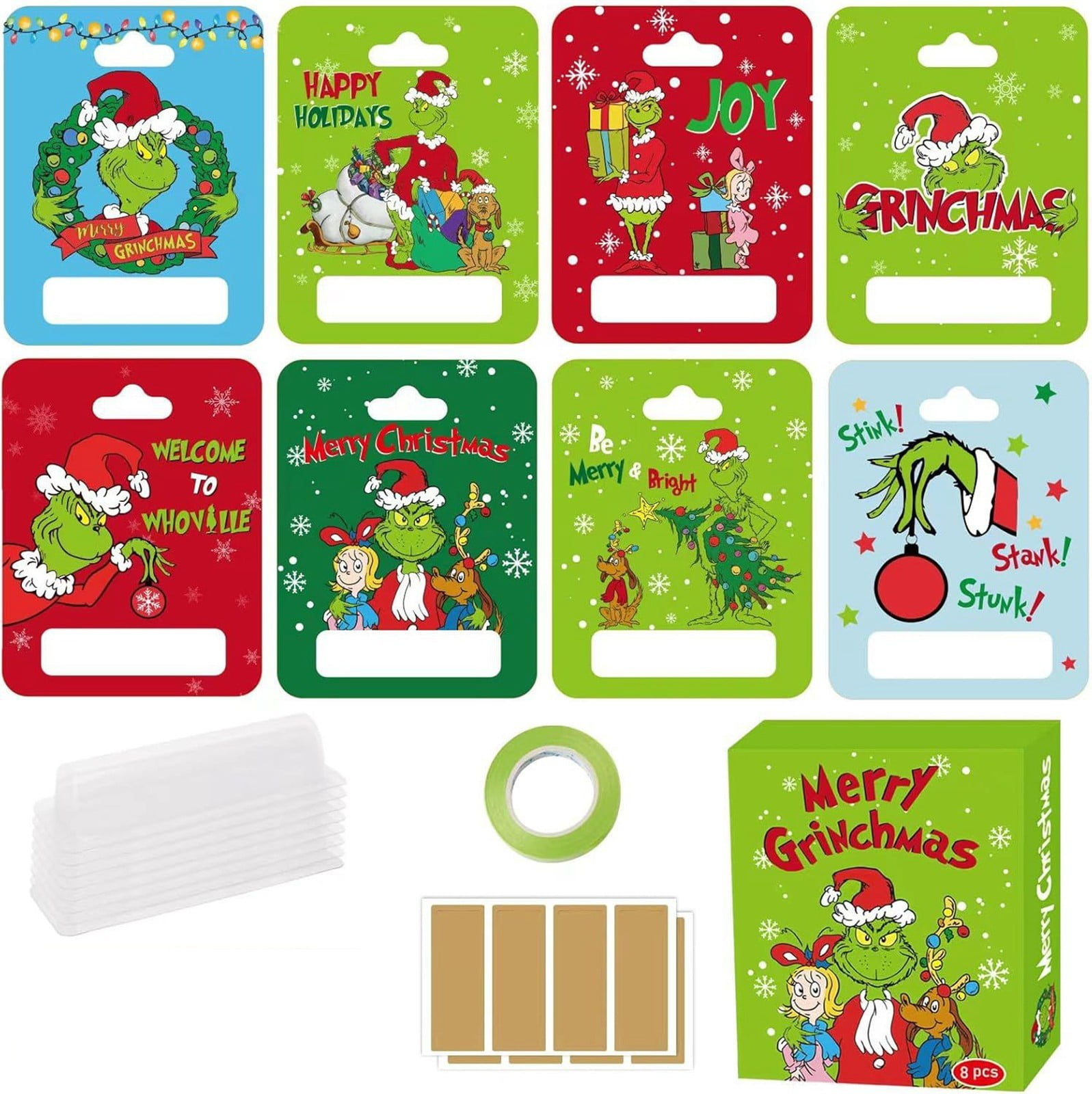 Grinch Decor for Christmas Festive -Themed Holiday Gift Card Holders ...