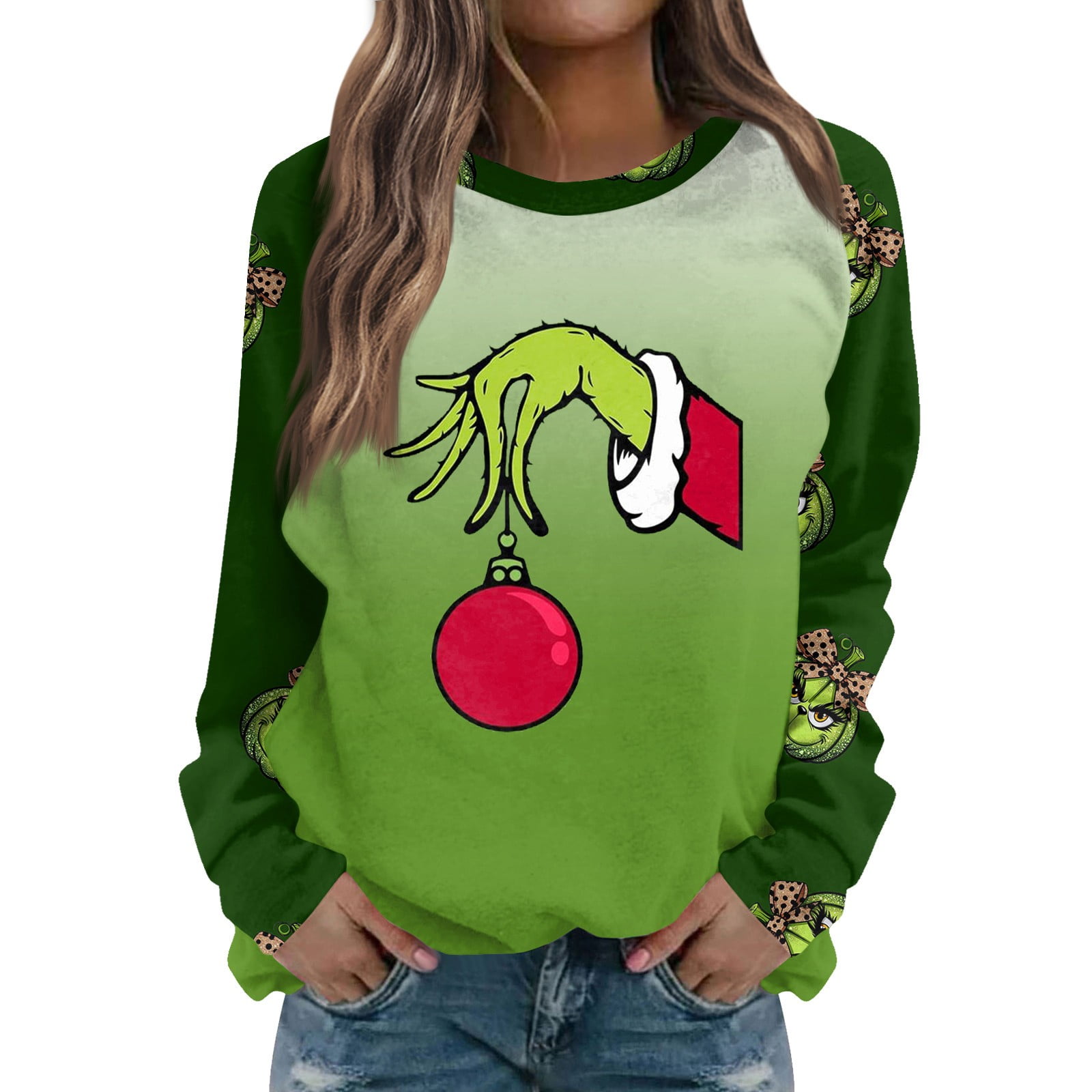 Grinch Clearance Grinch Apparel,Grinch Sweatshirt for Women,Green ...