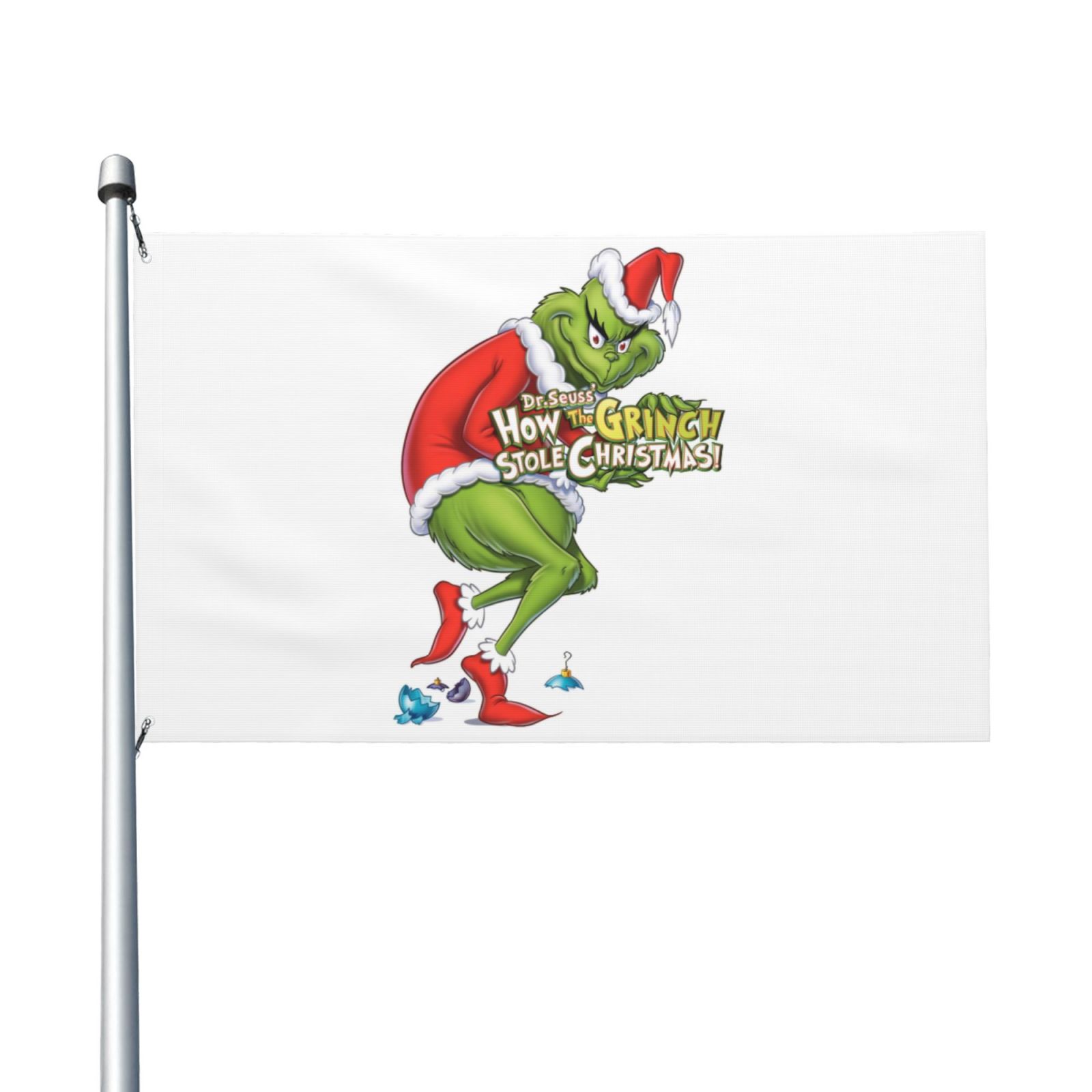 Grinch Clip Art Png 3x5ft Face Flag Fade Proof Holiday Fall Flag ...