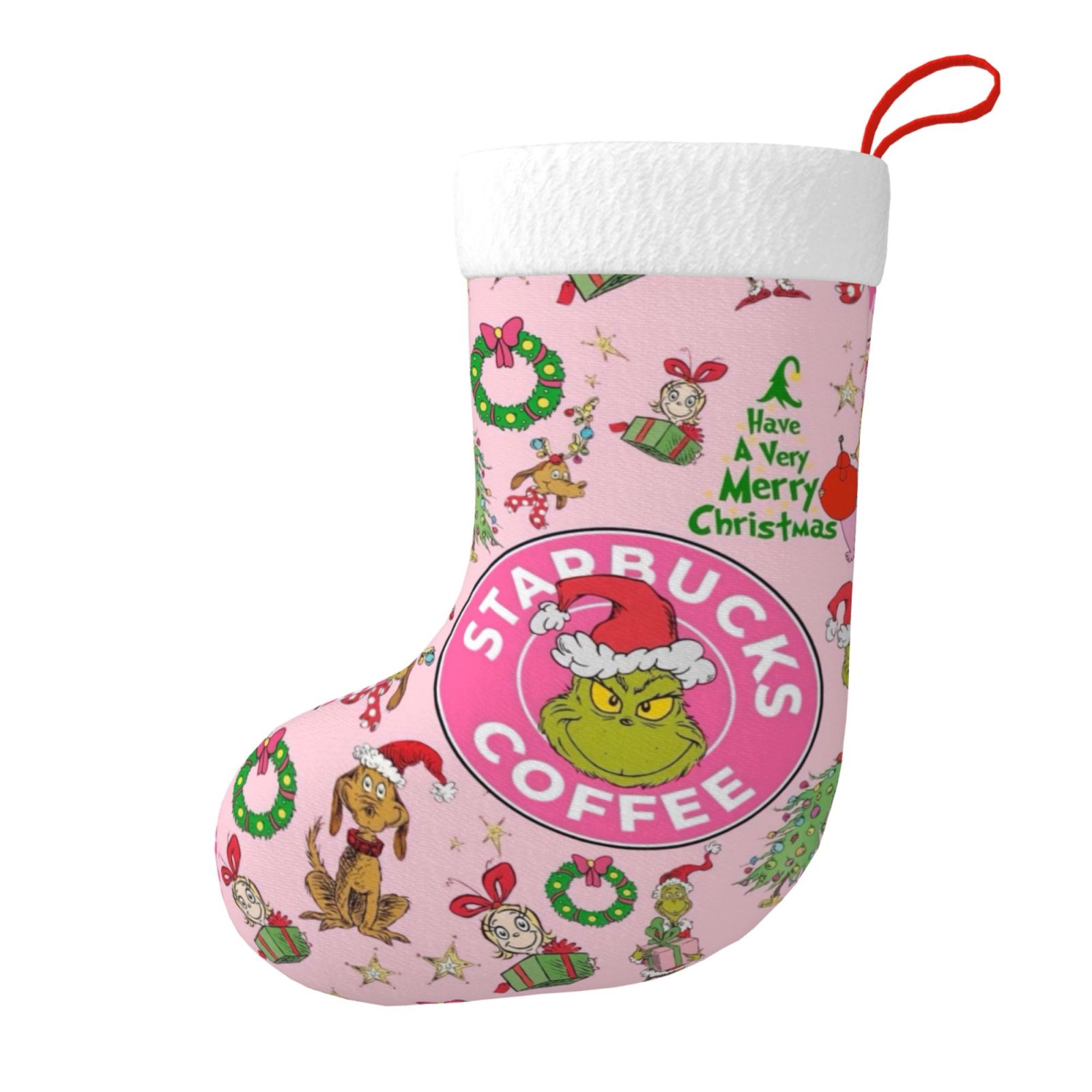 Grinch Coffe Christmas Stockings Large 18 Inch Xmas Ornaments for ...