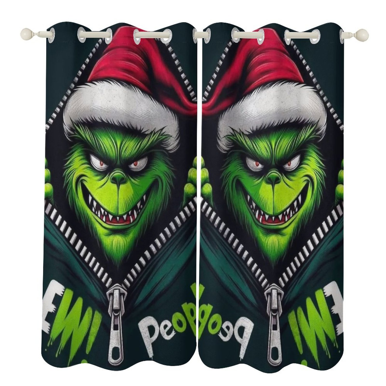 Grinch Curtains for Kids,Cartoon BlackOut Curtain for Boy Girls Bedroom ...