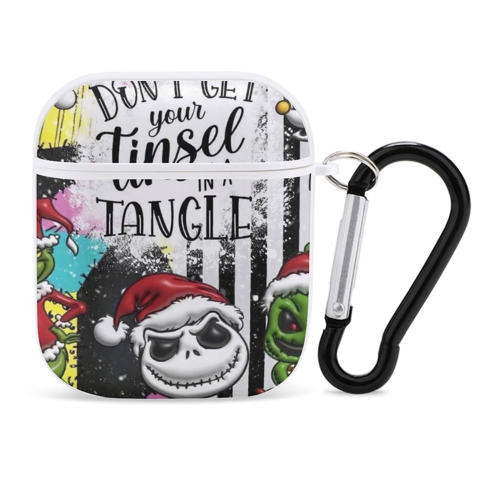 Grinch DON'T GET Tinsel IN A TANGLE Case Cover for AirPods 1&2,Grinch DON'T GET Tinsel IN A ...