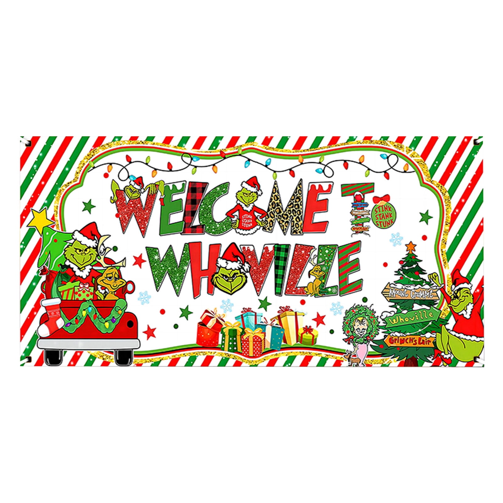 Grinch Decor Christmas Decorations Christmas Garage Door Banner ...