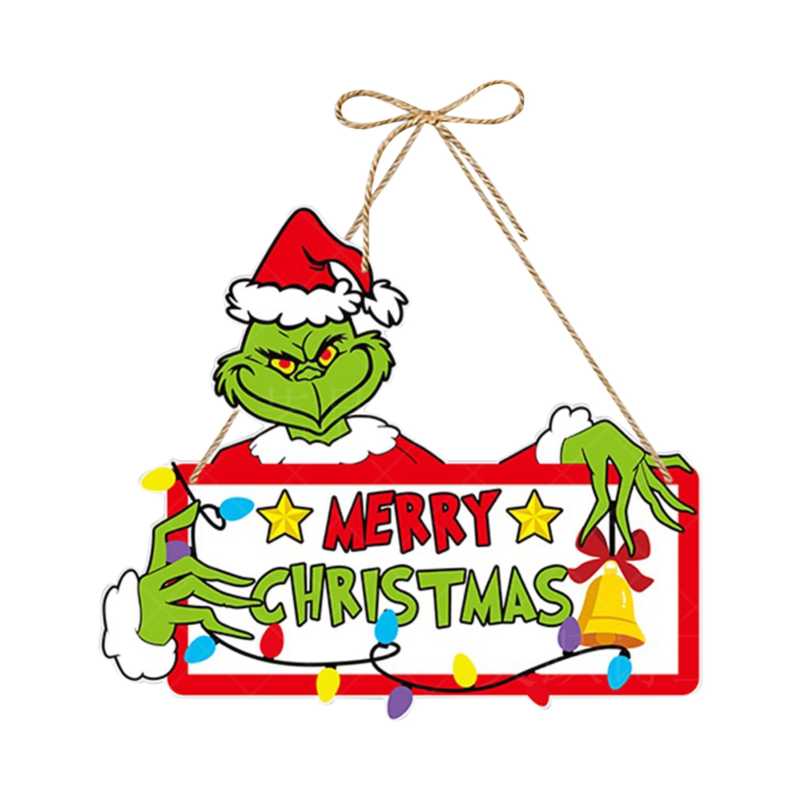 Grinch Decor, Christmas Door Sign, Christmas Decorations Hanging Sign ...