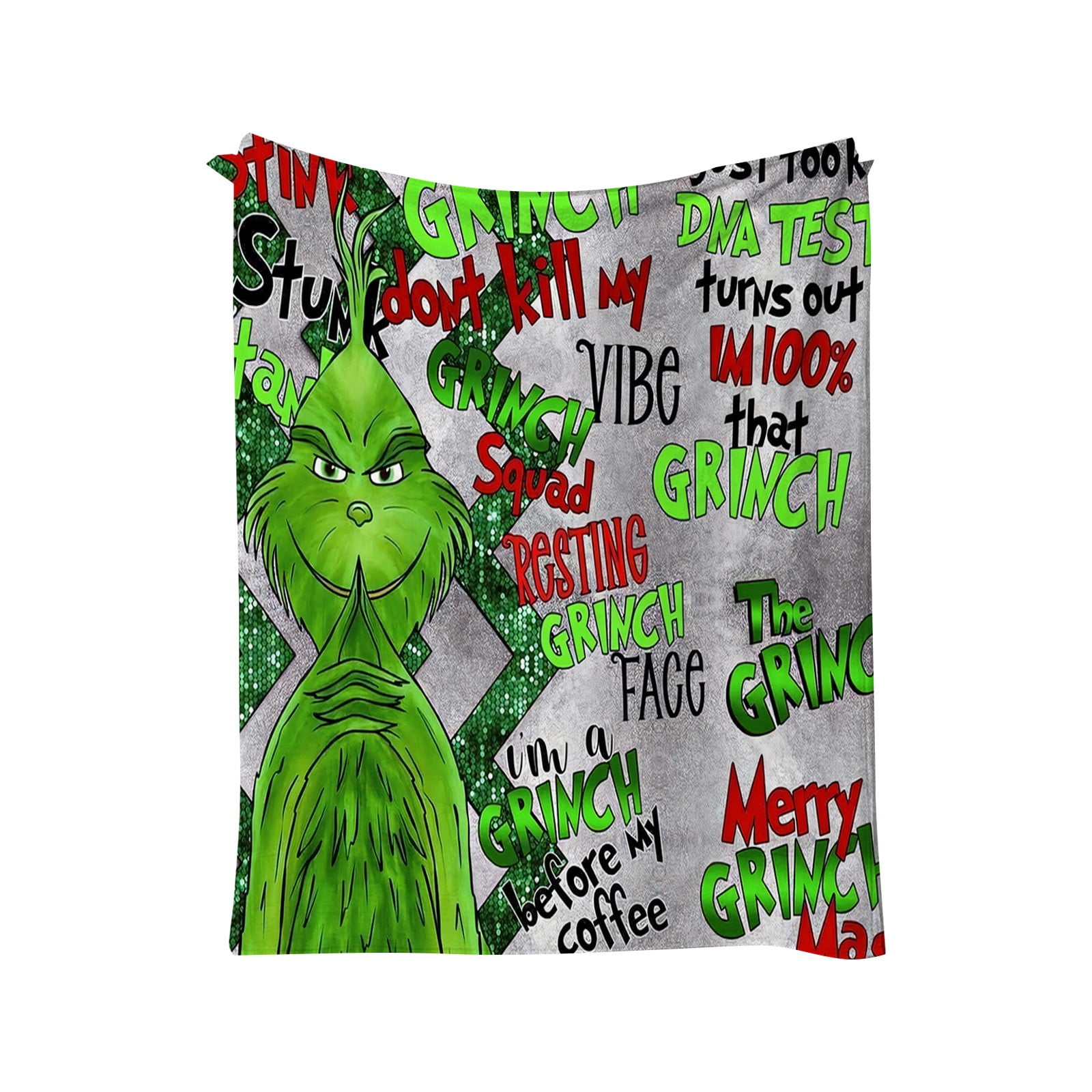 Grinch Decor Christmas Outdoor Decor Soft Plush Throw Blanket Cozy ...
