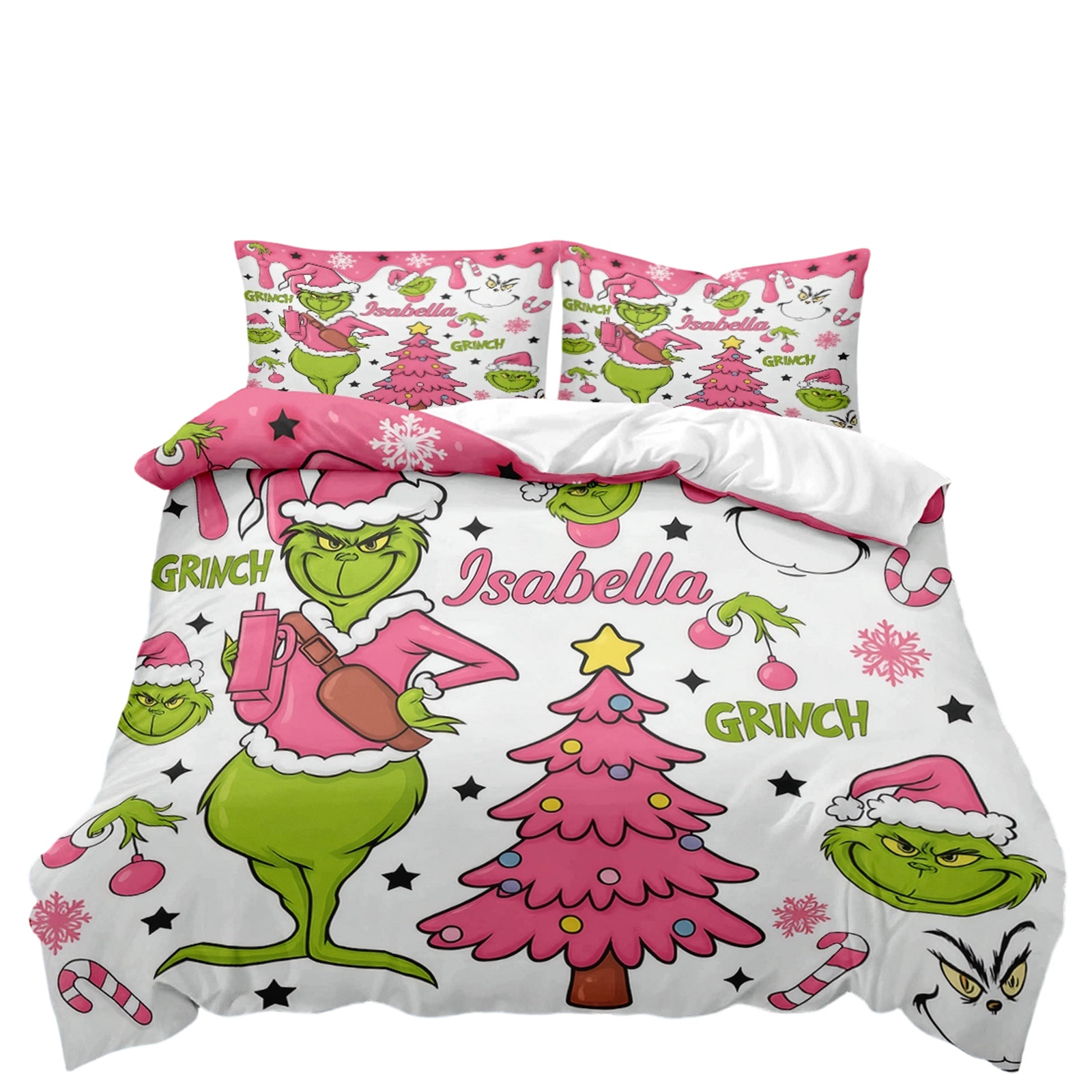 Grinch Decor, Grinch Bedding, Christmas Bedding, Three Piece Bedding ...