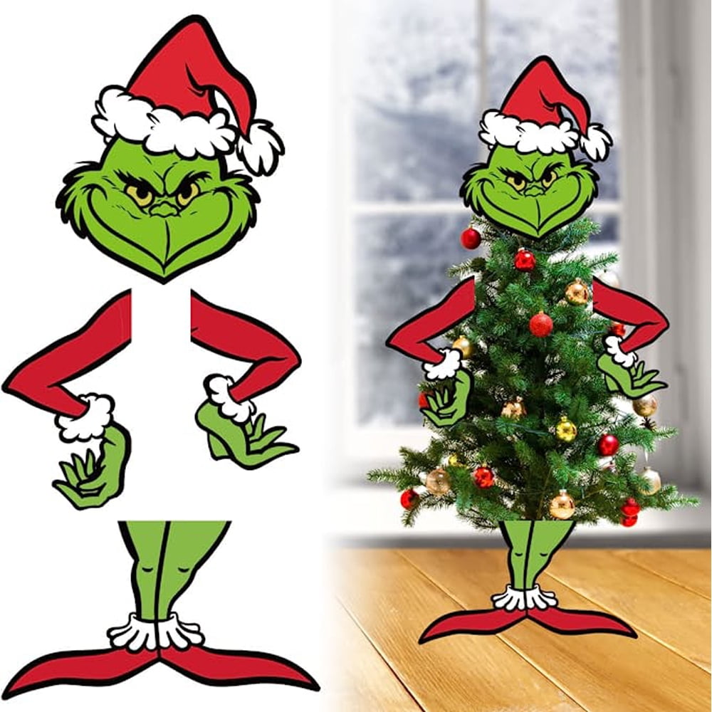 Grinch Decor for Christmas Tree,Grinch Christmas Tree Topper,Grinch ...
