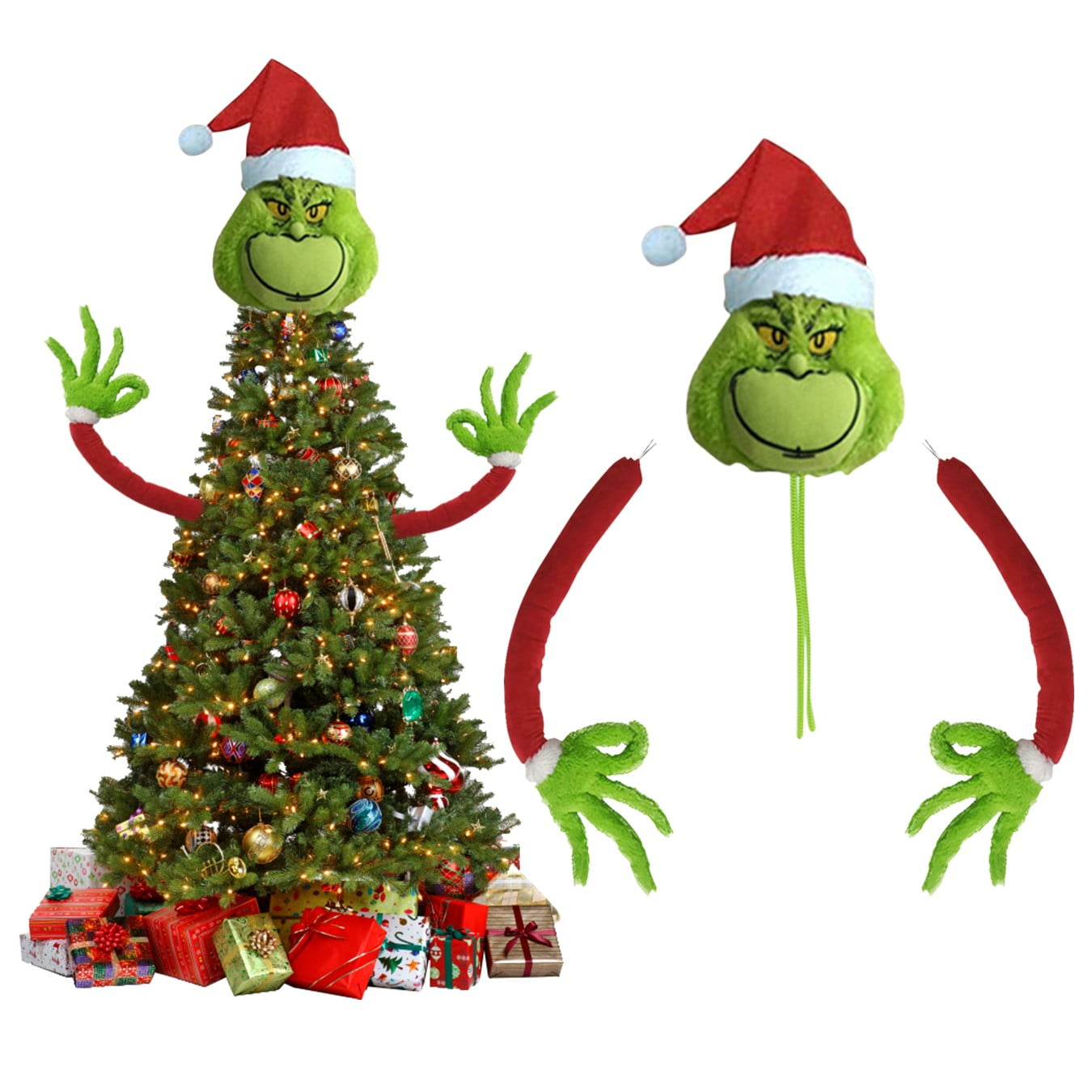 Grinch Decorate in a Tree Topper Set, Grinch Doll Plush Grinch Cute ... Grinch Decorate in a Tree Topper Set, Grinch Doll Plush Grinch Cute ...