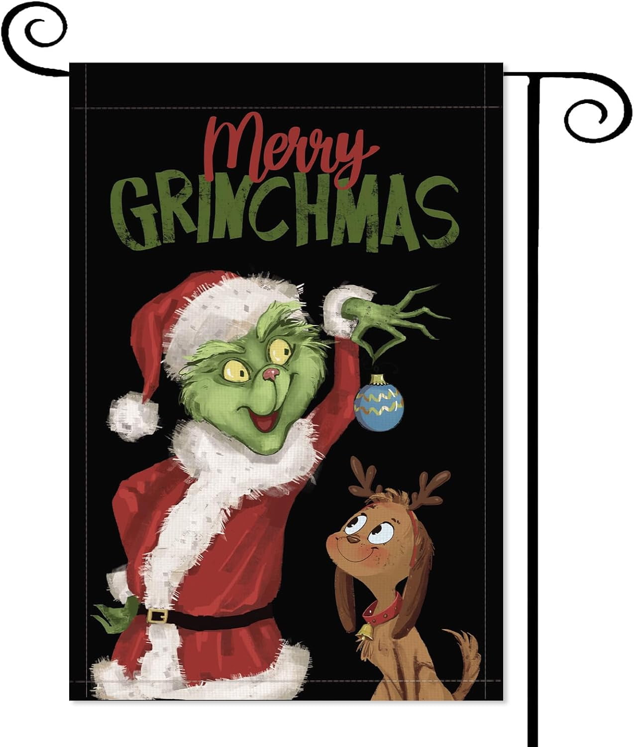 Grinch Decorations Christmas Garden Flag: Merry Grinchmas Outdoor Yard ...