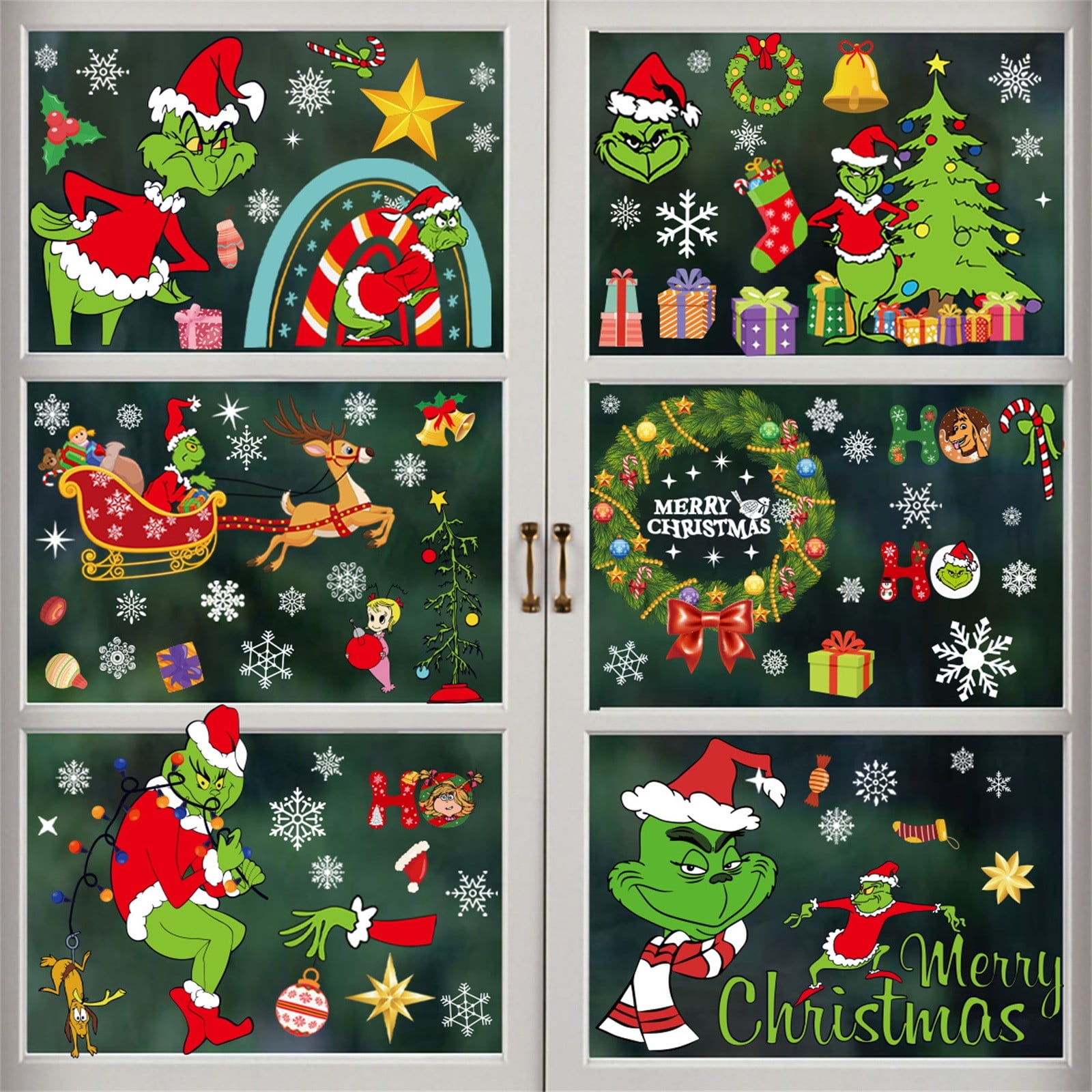 Grinch Decorations, Christmas Window Clings Grinchs Window Clings ...